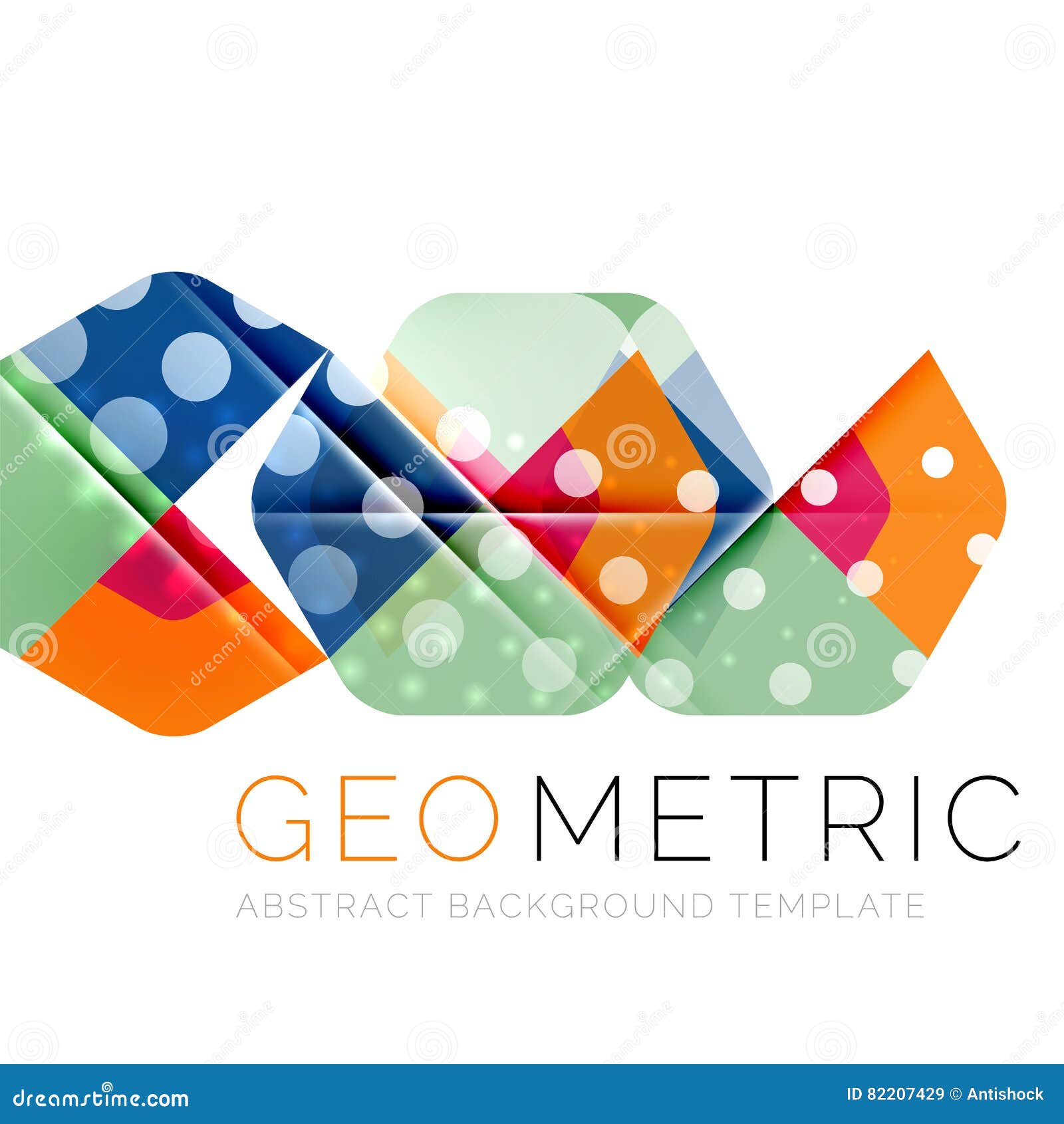 Modern Abstract Round Shapes Repititon Background Stock Vector ...