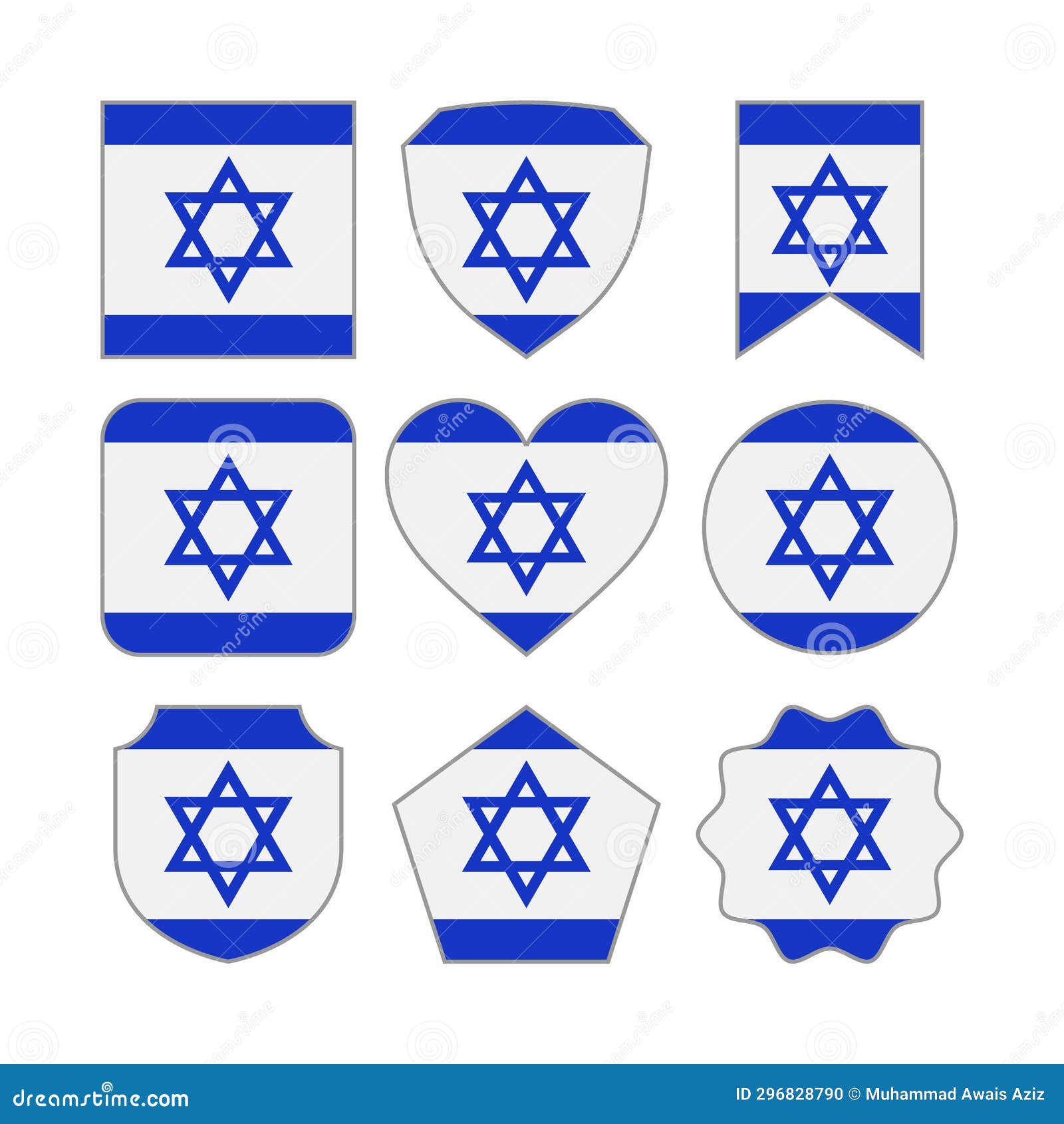 Modern Abstract Shapes of Israel Flag Vector Design Template Stock ...