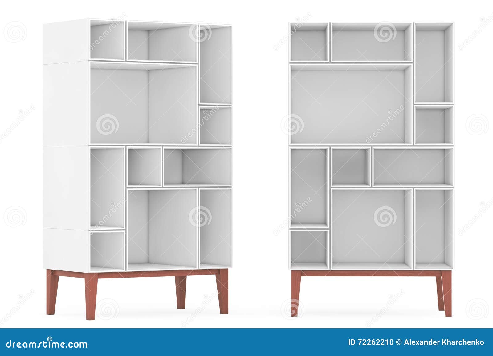 Modern Abstract Shelves. 3d Rendering Stock Illustration - Illustration ...