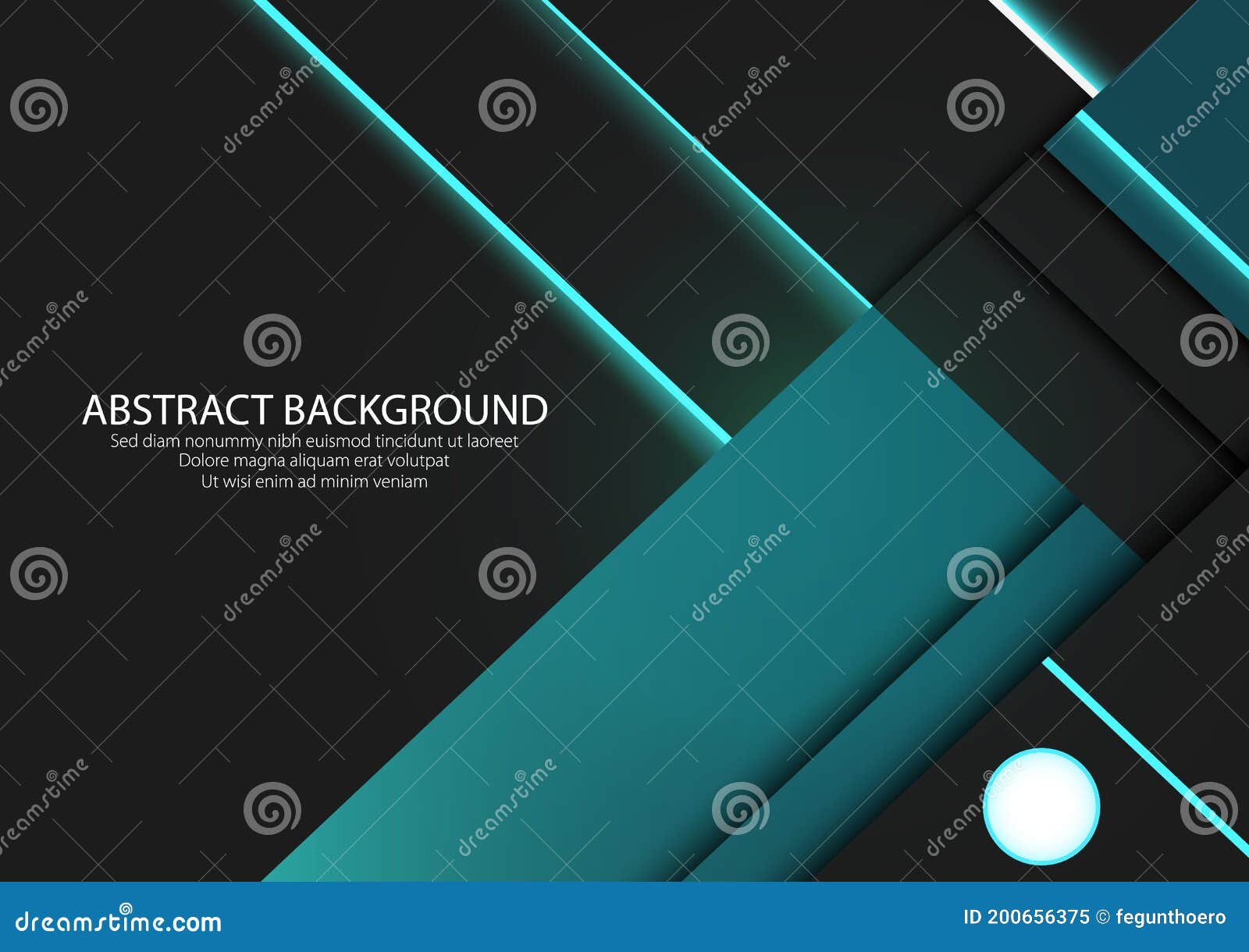 Modern Abstract Side Line Cyan Color Shape. Design Graphic Vector Stock ...