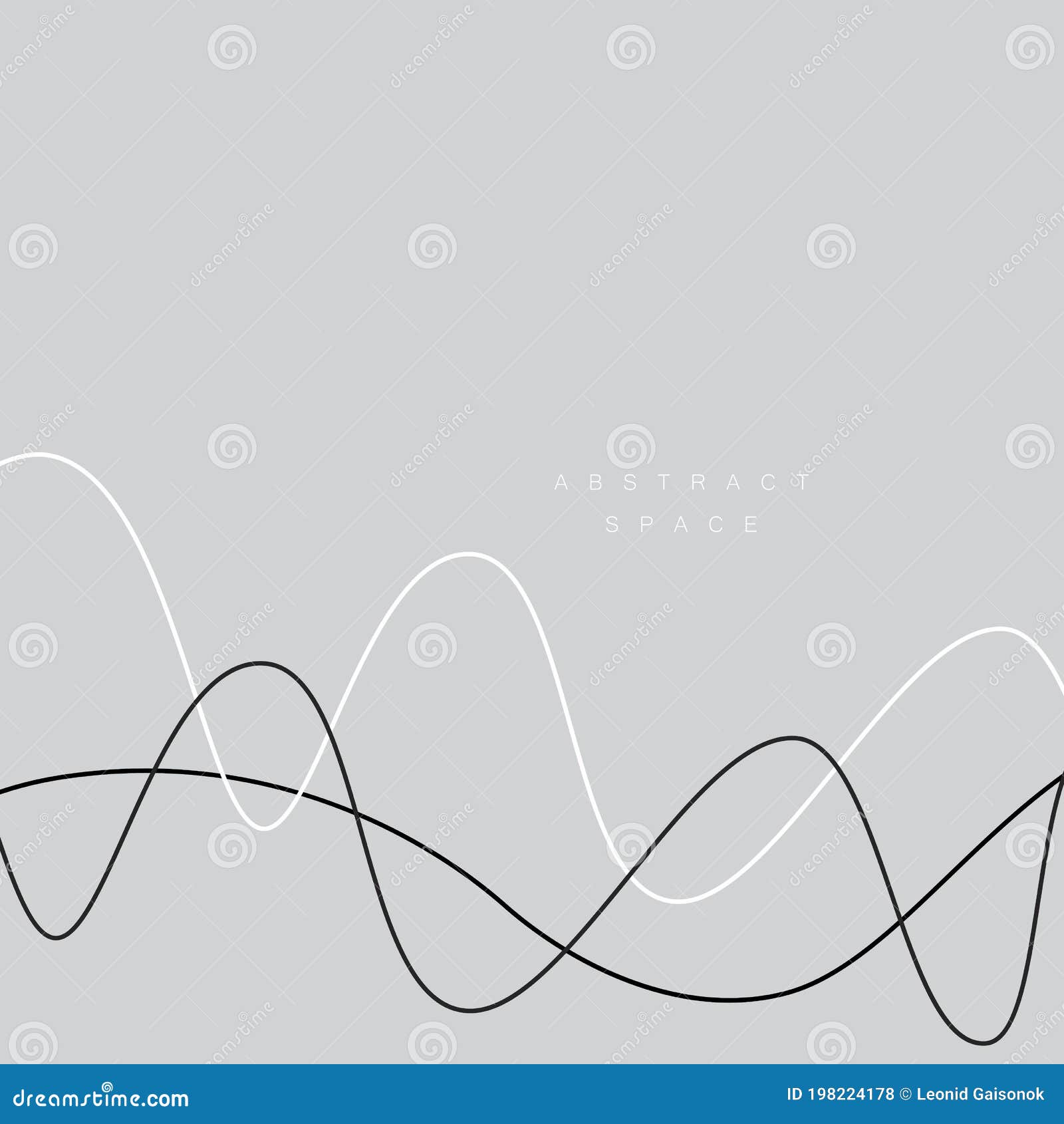 Modern Abstract Simple Smooth Lines Connected and Intersecting. Vector ...