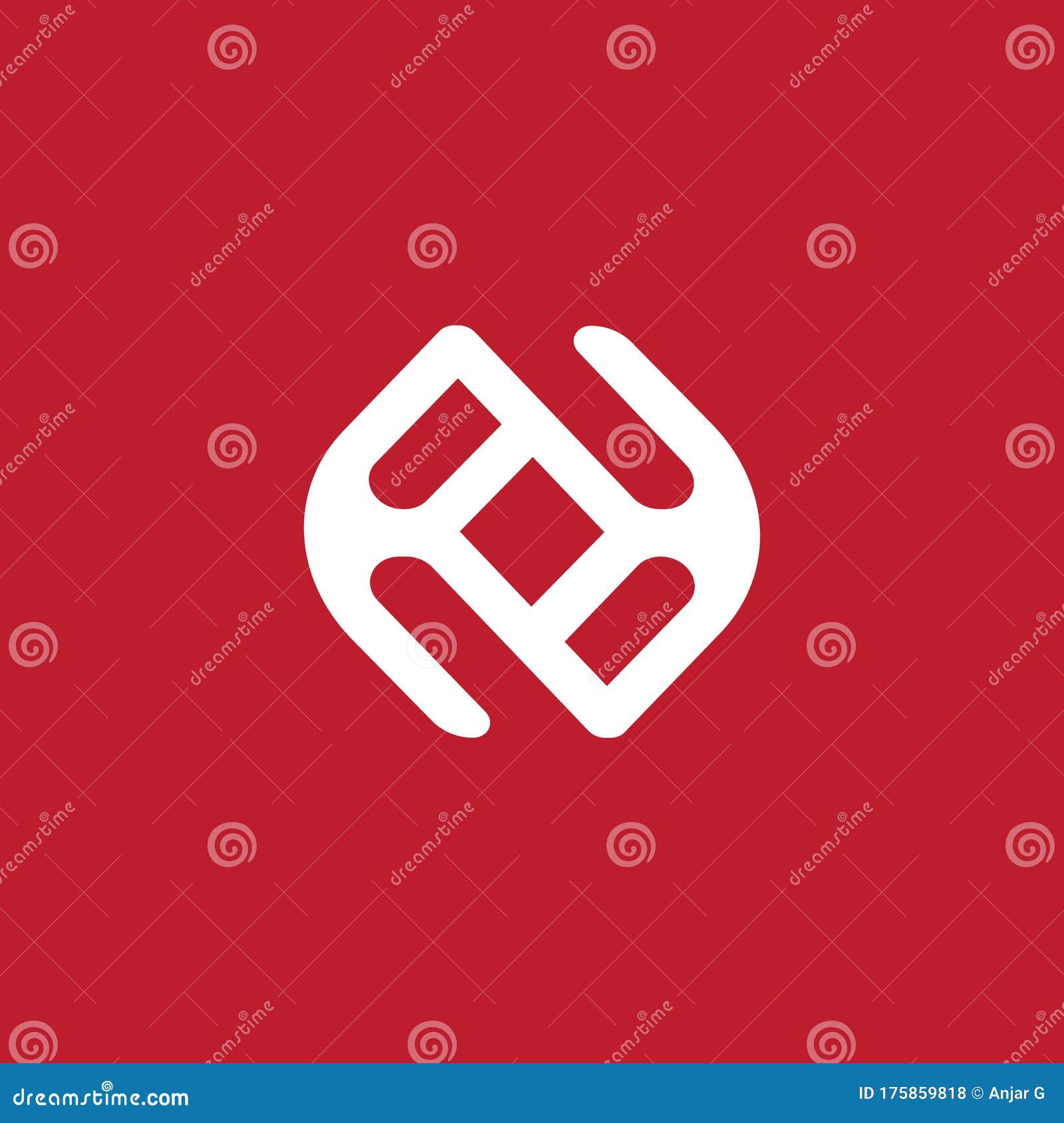 Modern Abstract Square Logo Template Stock Vector - Illustration of ...