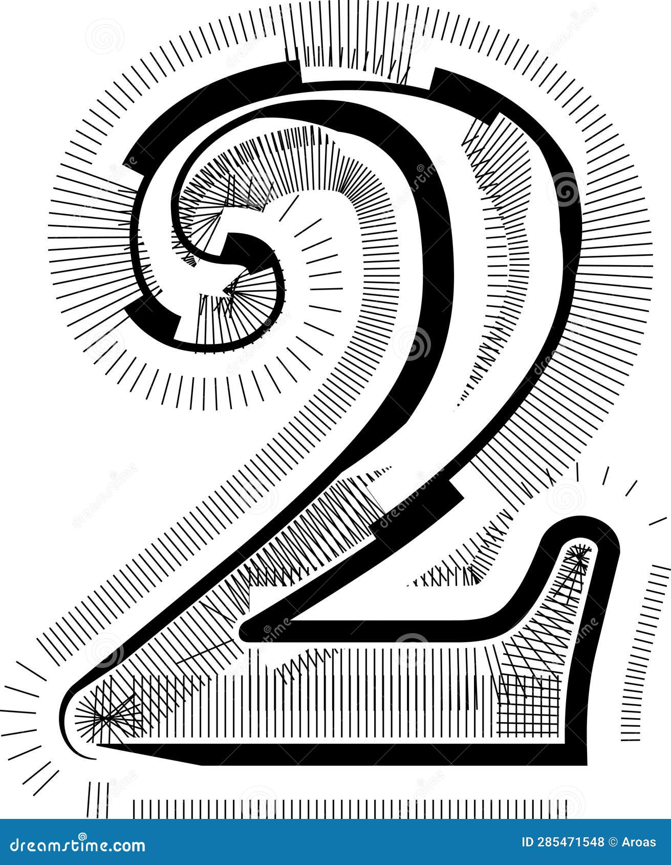 Modern Abstract Striped Design with Lines Number 2 Stock Vector ...