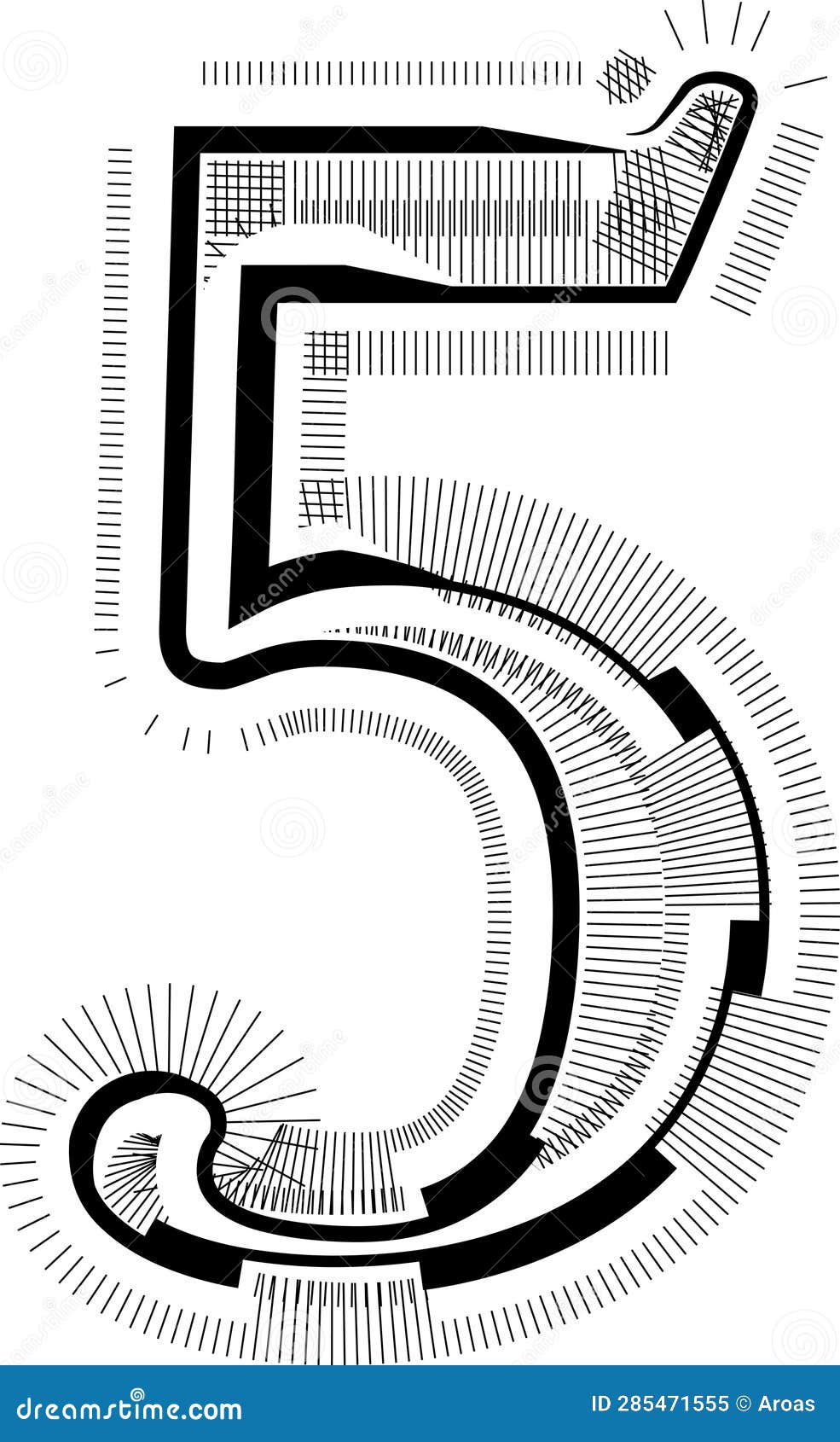 Modern Abstract Striped Design with Lines Number 5 Stock Vector ...