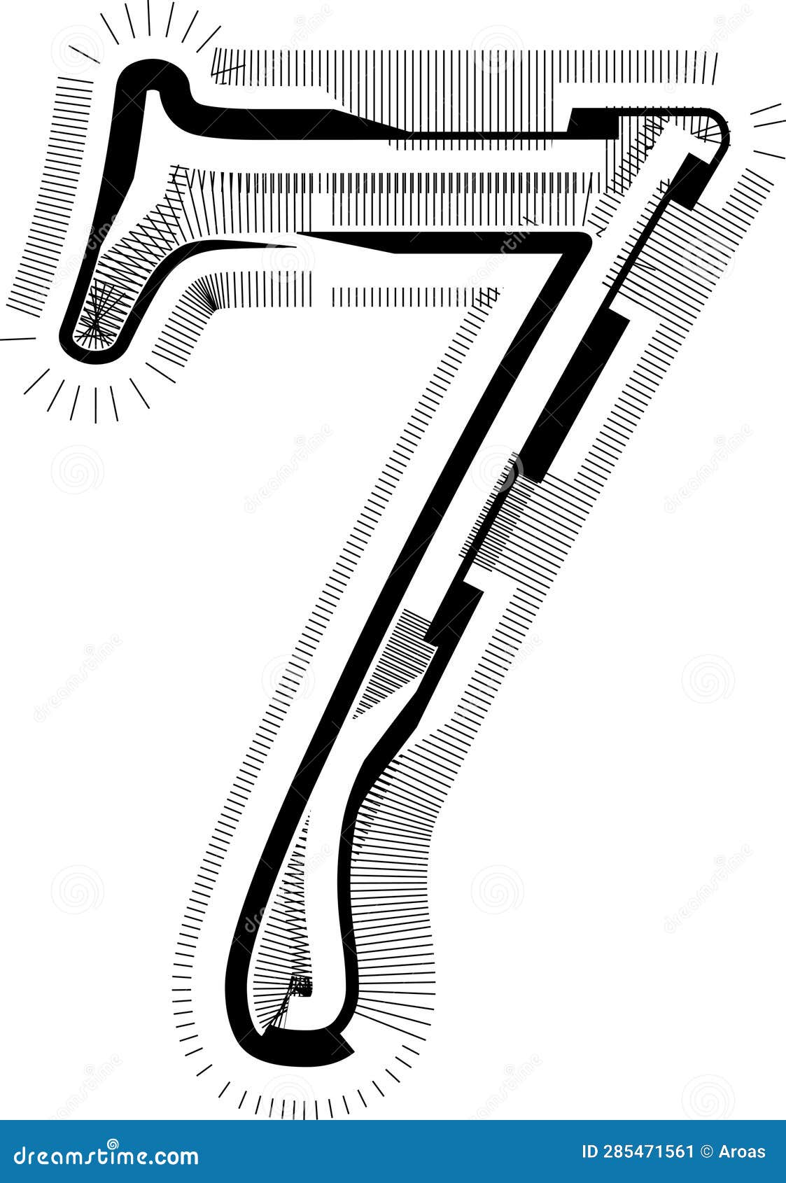 Modern Abstract Striped Design with Lines Number 7 Stock Vector ...