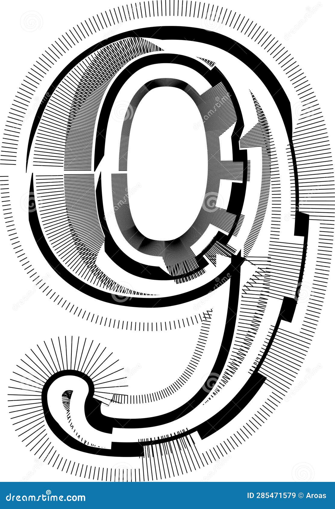 Modern Abstract Striped Design with Lines Number 9 Stock Vector ...