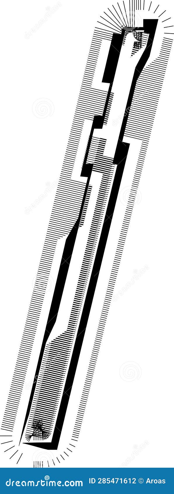 Modern Abstract Striped Design Slash Symbol with Lines Stock Vector ...