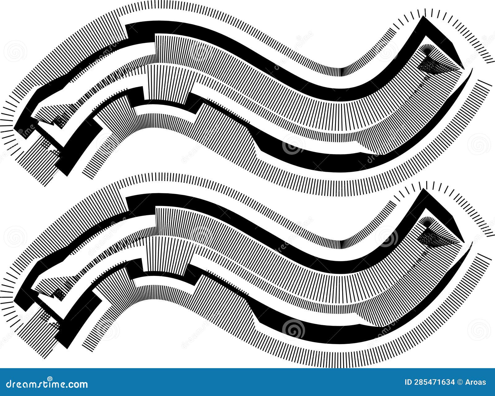 Modern Abstract Striped Design Symbol with Lines Stock Vector ...