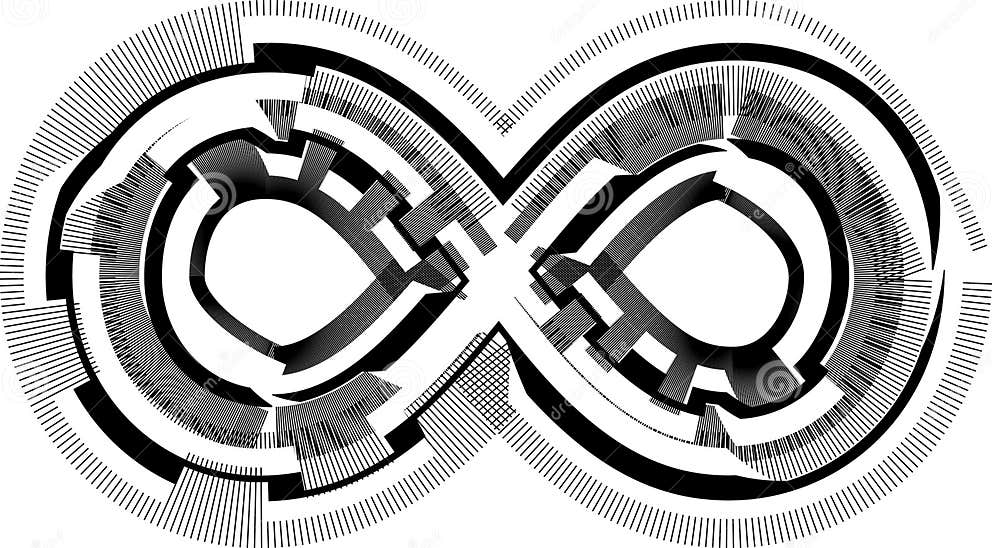 Modern Abstract Striped Design Symbol with Lines Stock Vector ...