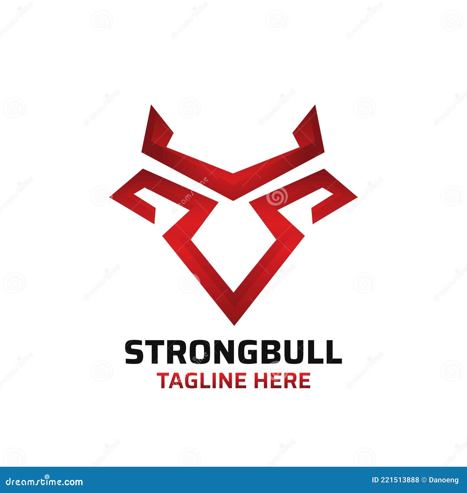 Modern Abstract Strong Bull Logo Design Stock Vector - Illustration of ...