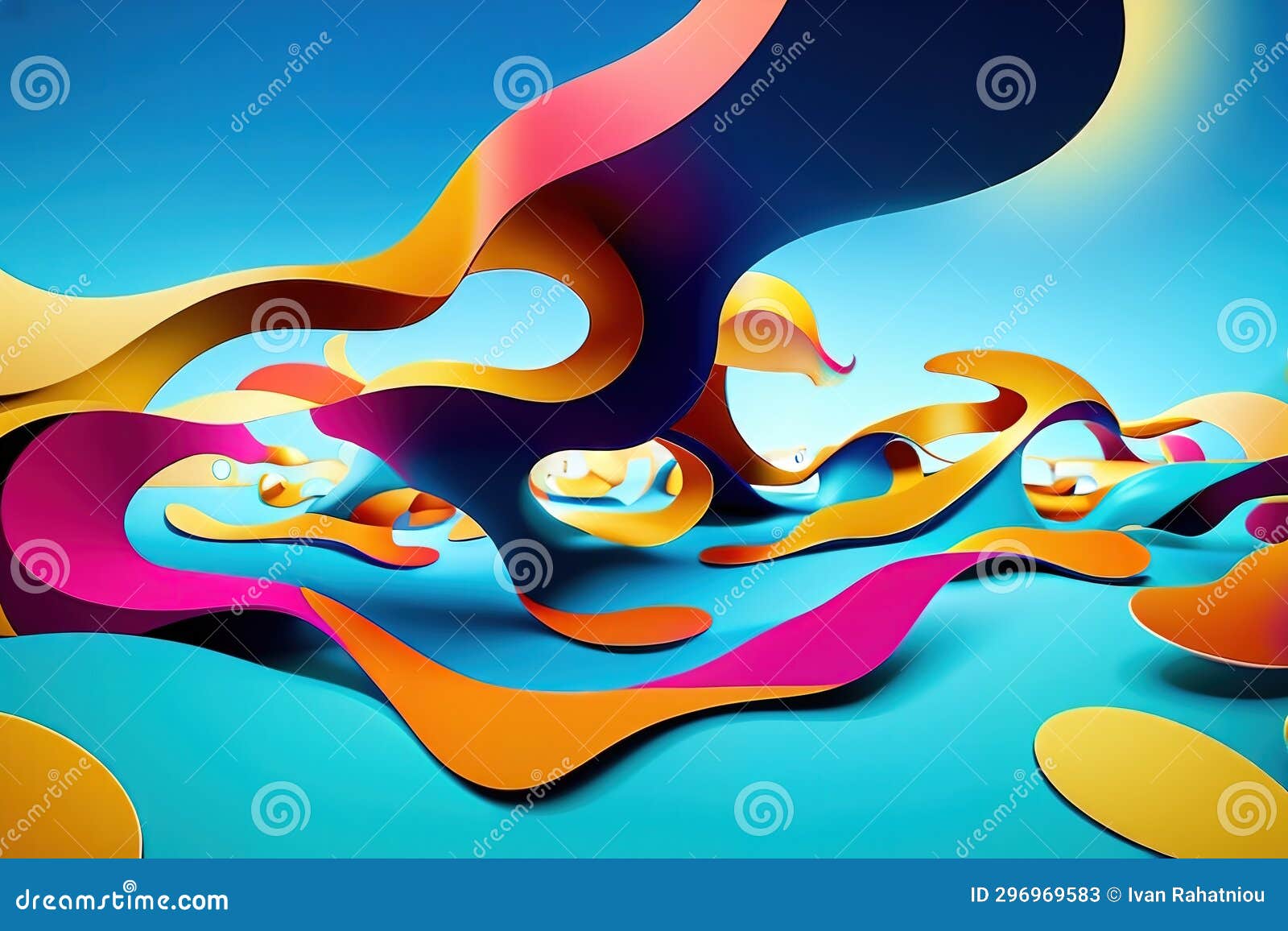 Modern Abstract Surrealist Background Stock Illustration - Illustration ...