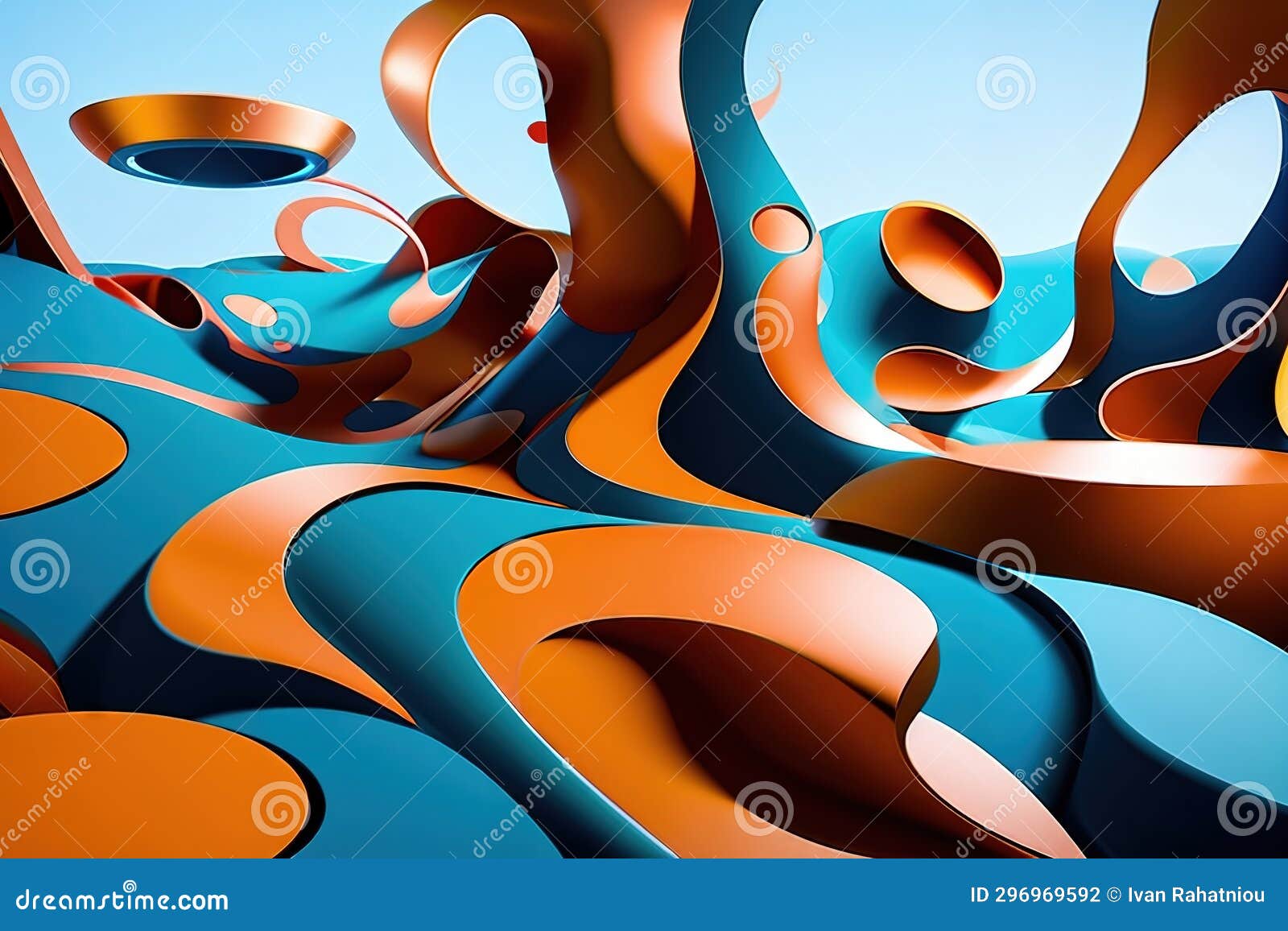Modern Abstract Surrealist Background Stock Illustration - Illustration ...