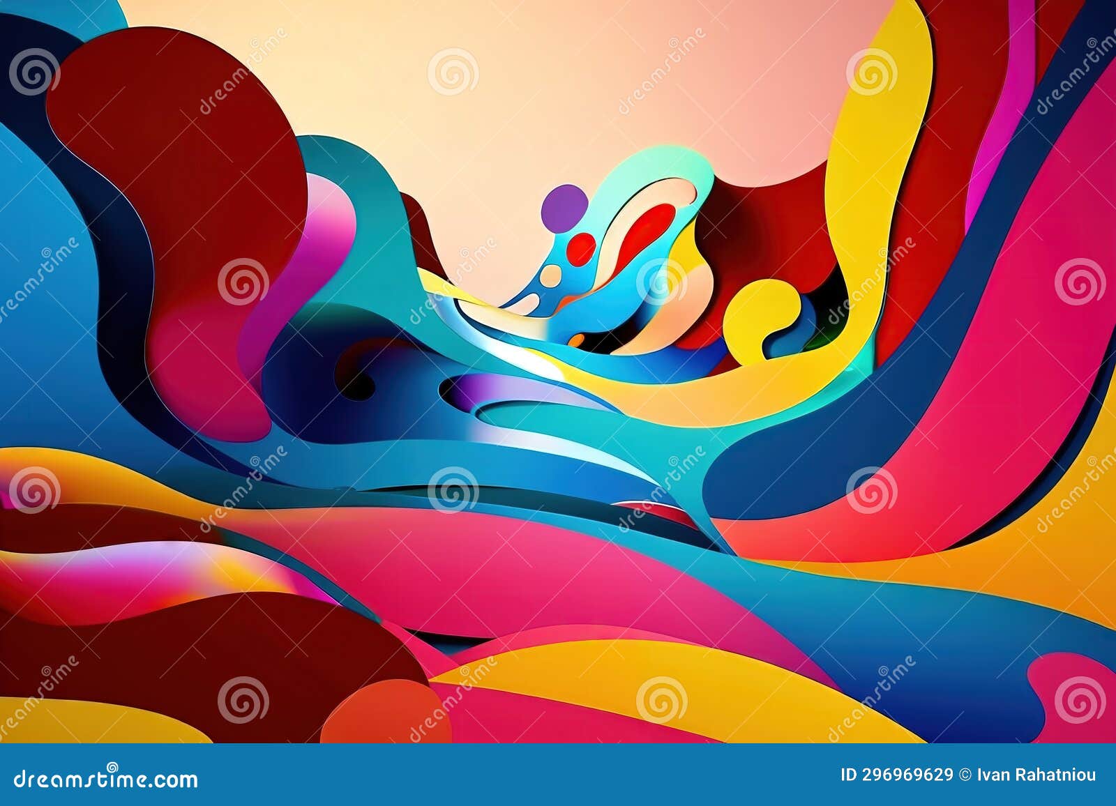 Modern Abstract Surrealist Background Stock Illustration - Illustration ...