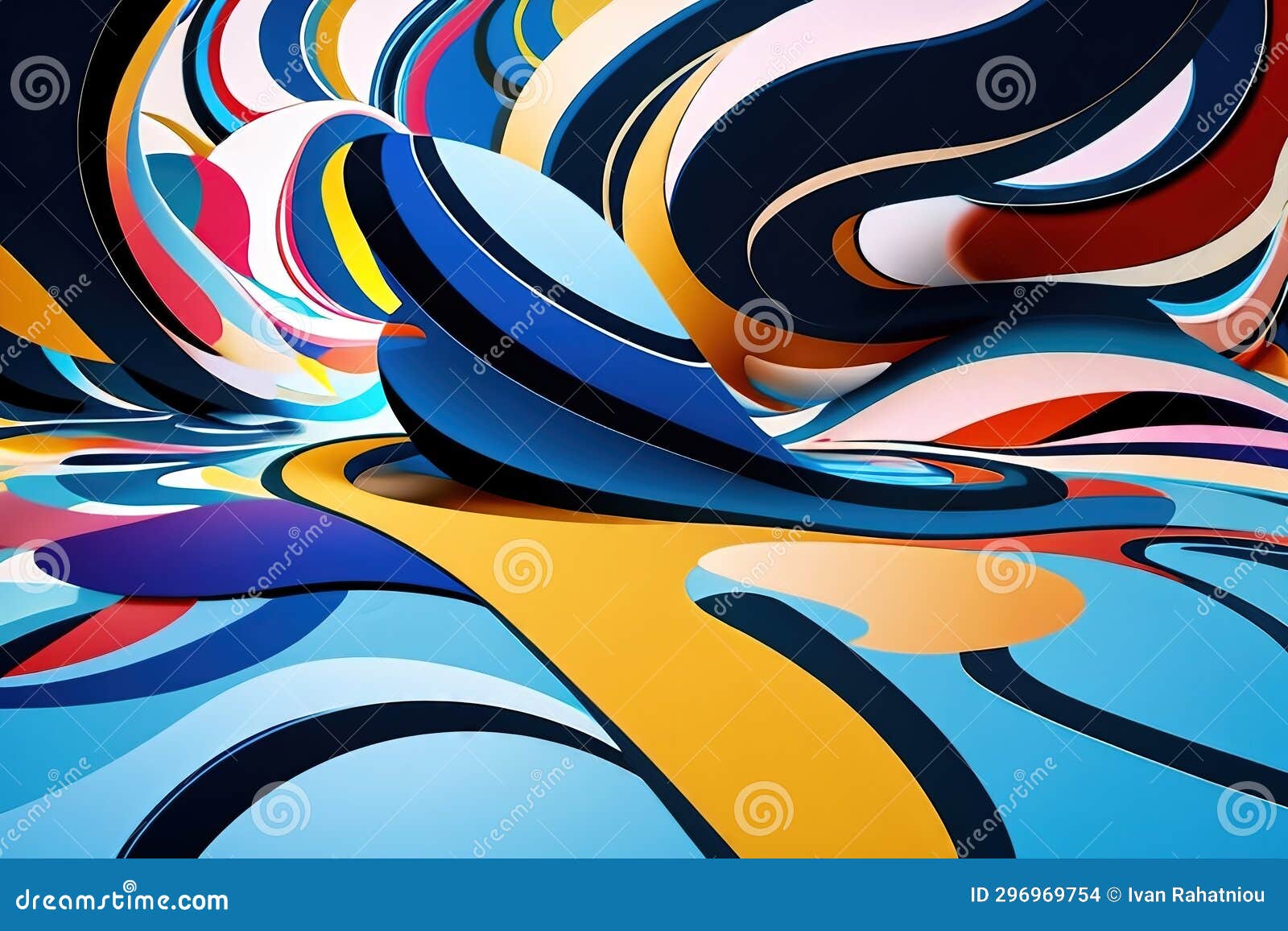 Modern Abstract Surrealist Background Stock Illustration - Illustration ...