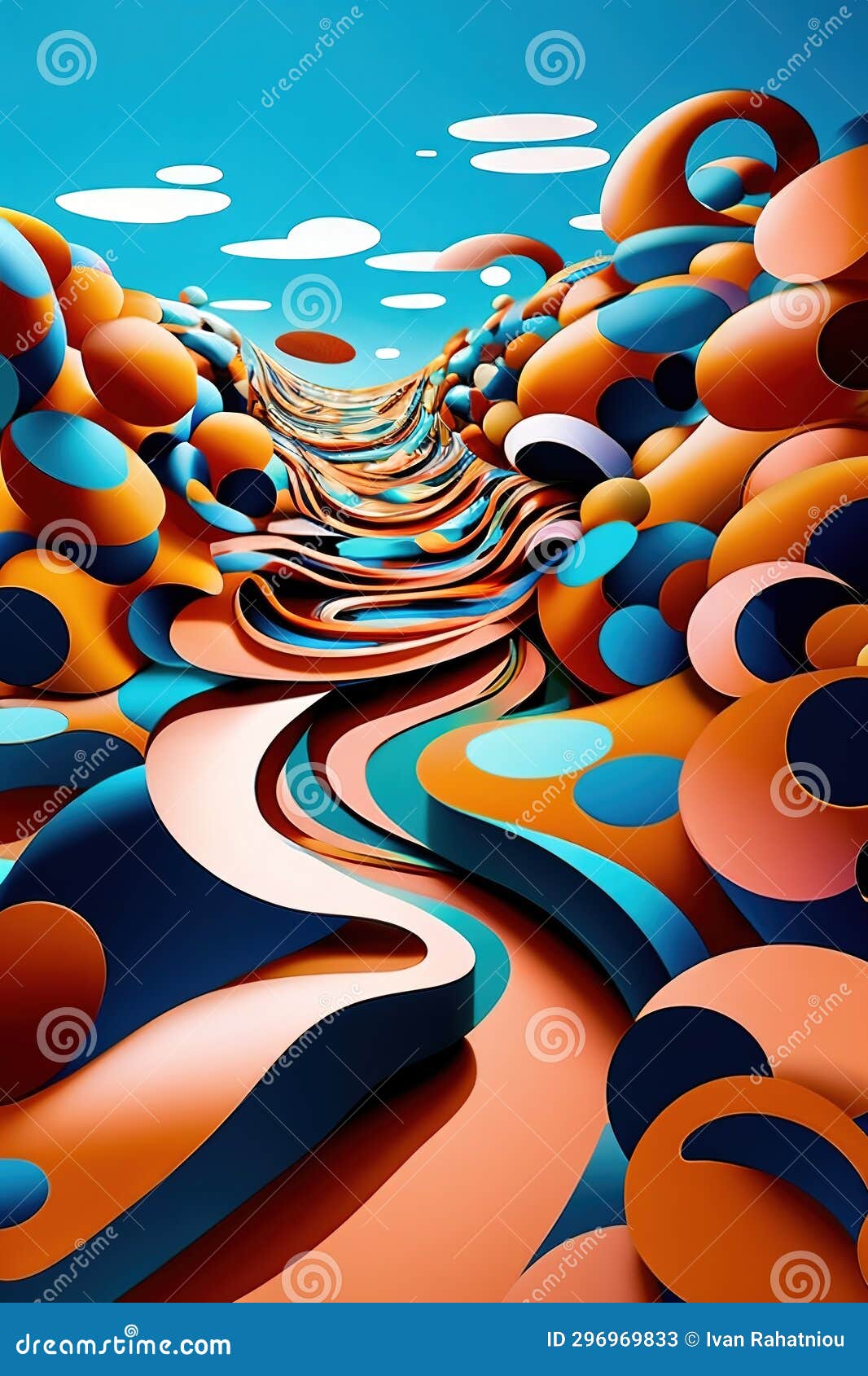 Modern Abstract Surrealist Background Stock Illustration - Illustration ...