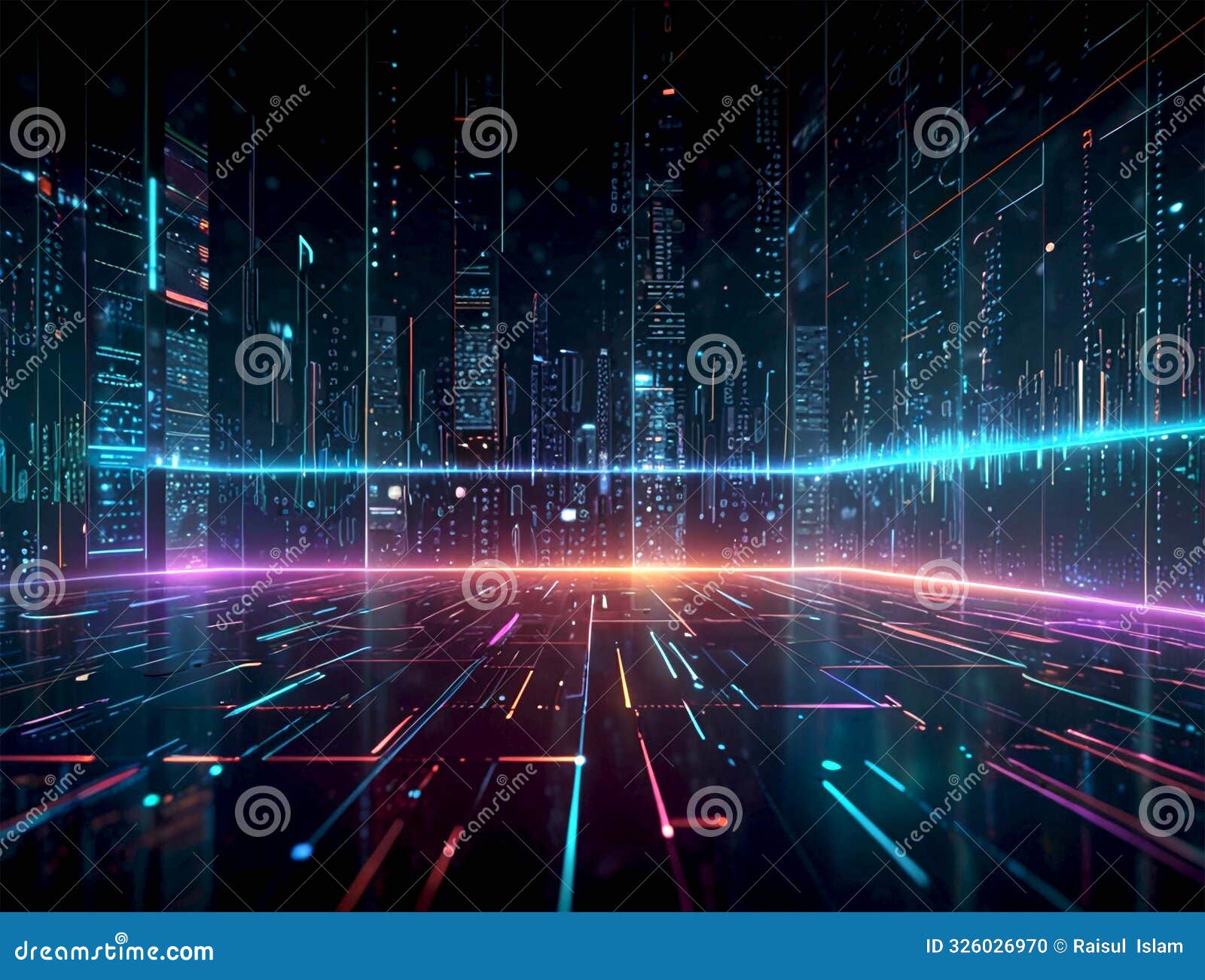 Modern Abstract Technology Background Stock Illustration - Illustration ...