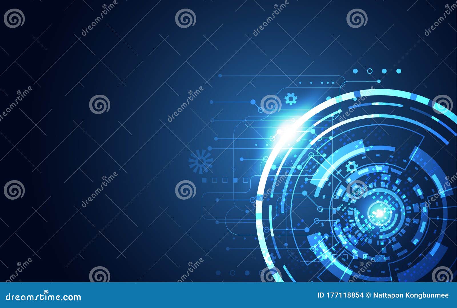 Modern Abstract Technology Concept Communication Circle Digital on Blue ... Modern Abstract Technology Concept Communication Circle Digital on Blue ...