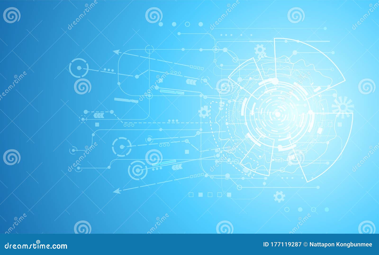Modern Abstract Technology Concept Communication Circle Digital on Blue ... Modern Abstract Technology Concept Communication Circle Digital on Blue ...