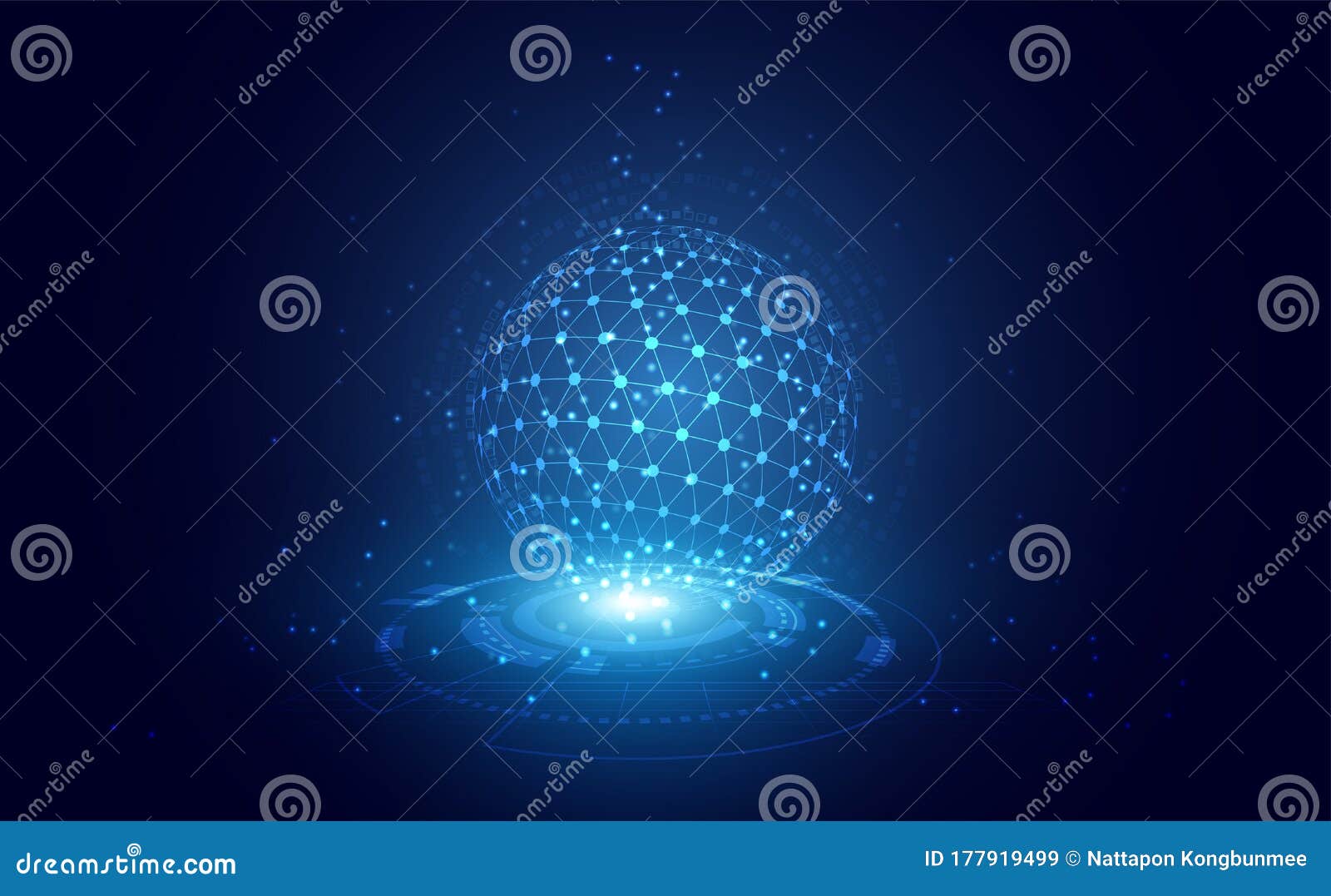 Modern Abstract Technology Concept Communication Circle Digital on Blue ... Modern Abstract Technology Concept Communication Circle Digital on Blue ...