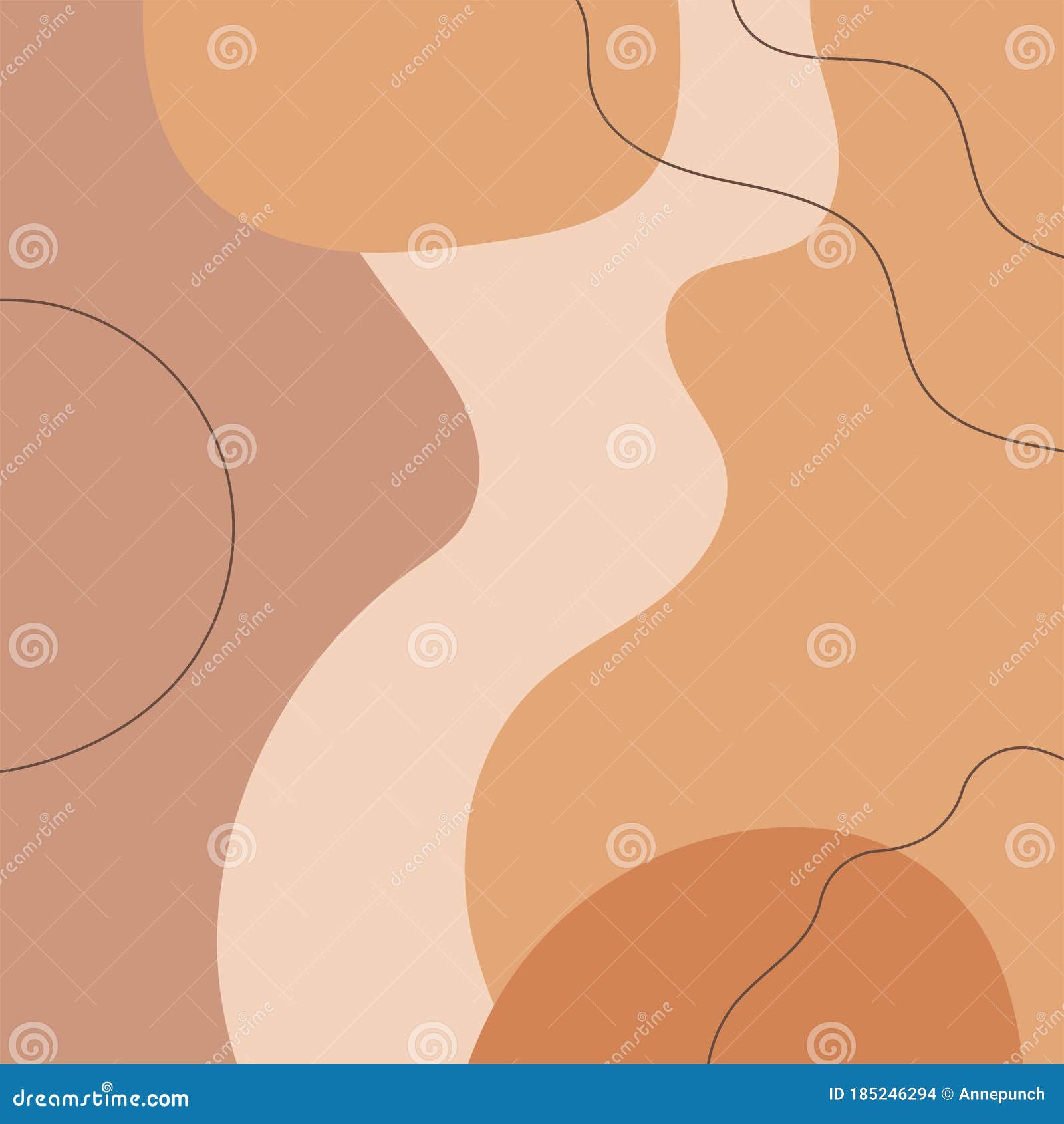 Modern Abstract Template. Drawn by Hand Stock Vector - Illustration of ...