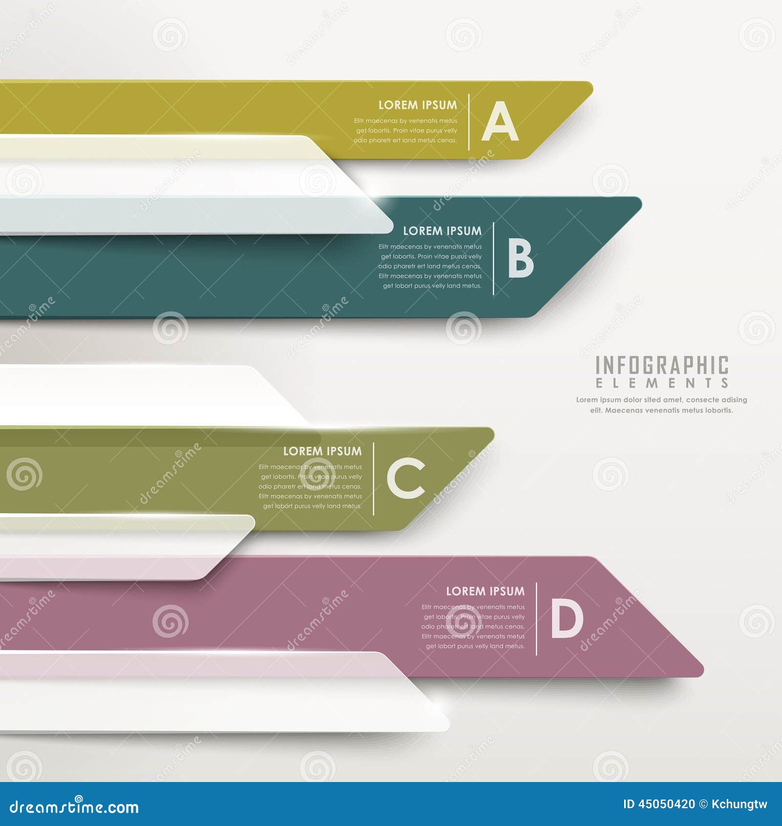 Modern Abstract Translucent Arrow Bar Chart Infographic Stock Vector ...