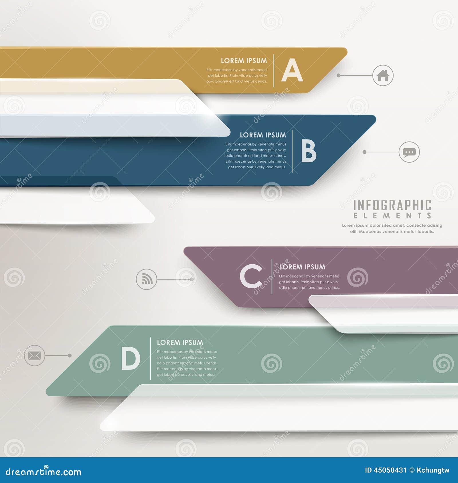 Modern Abstract Translucent Arrow Bar Chart Infographic Stock Vector ...