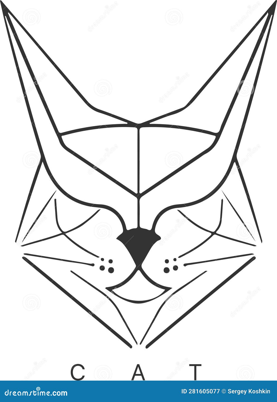 Modern Abstract Vector Cat Logo Template Stock Vector - Illustration of ...