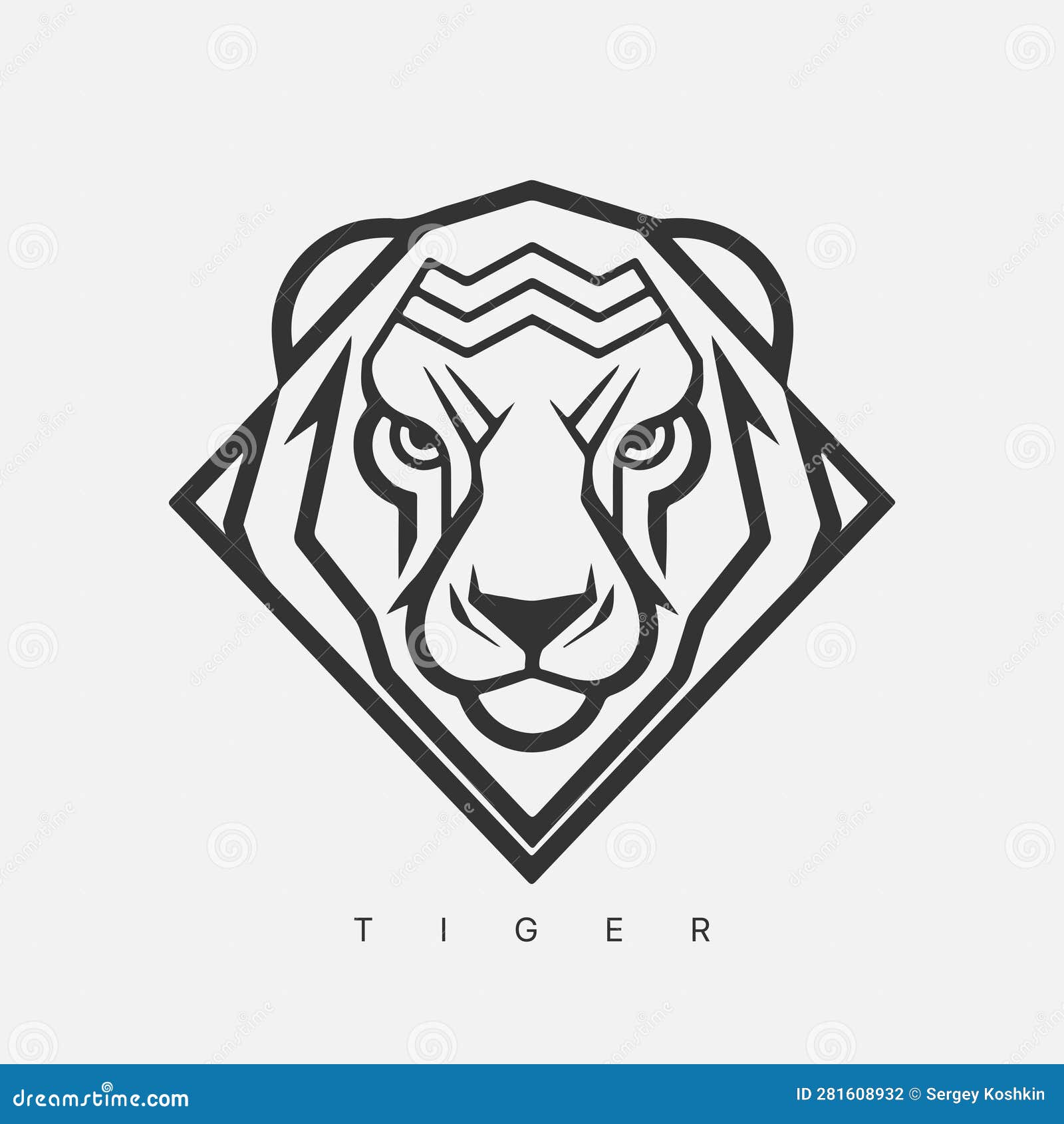 Modern Abstract Vector Tiger Logo Template Stock Vector - Illustration ...