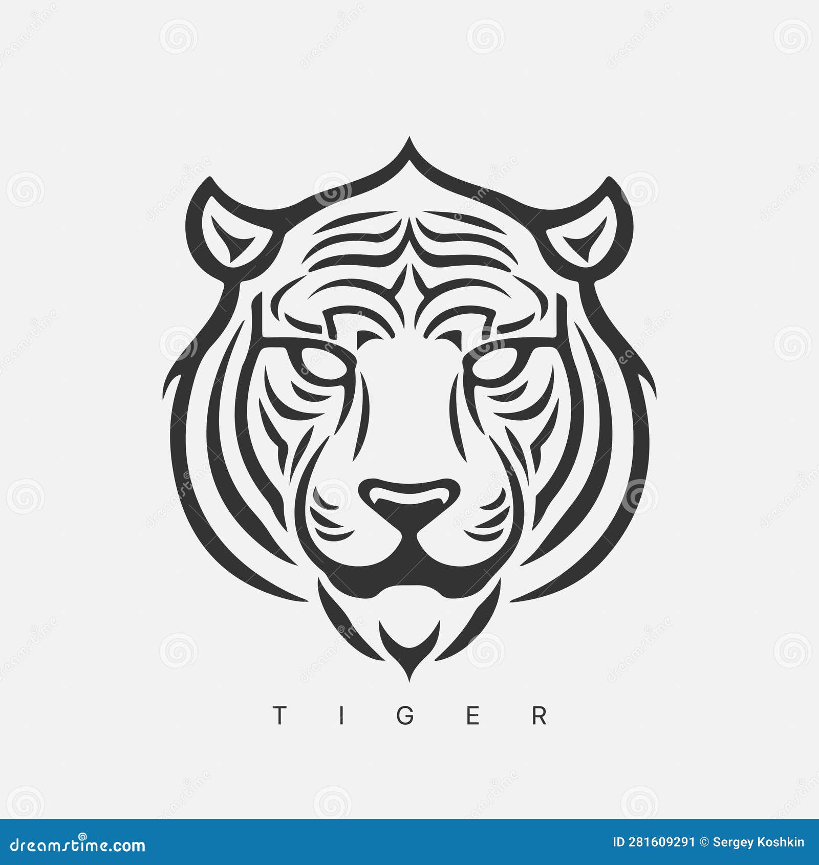 Modern Abstract Vector Tiger Logo Template Stock Vector - Illustration ...