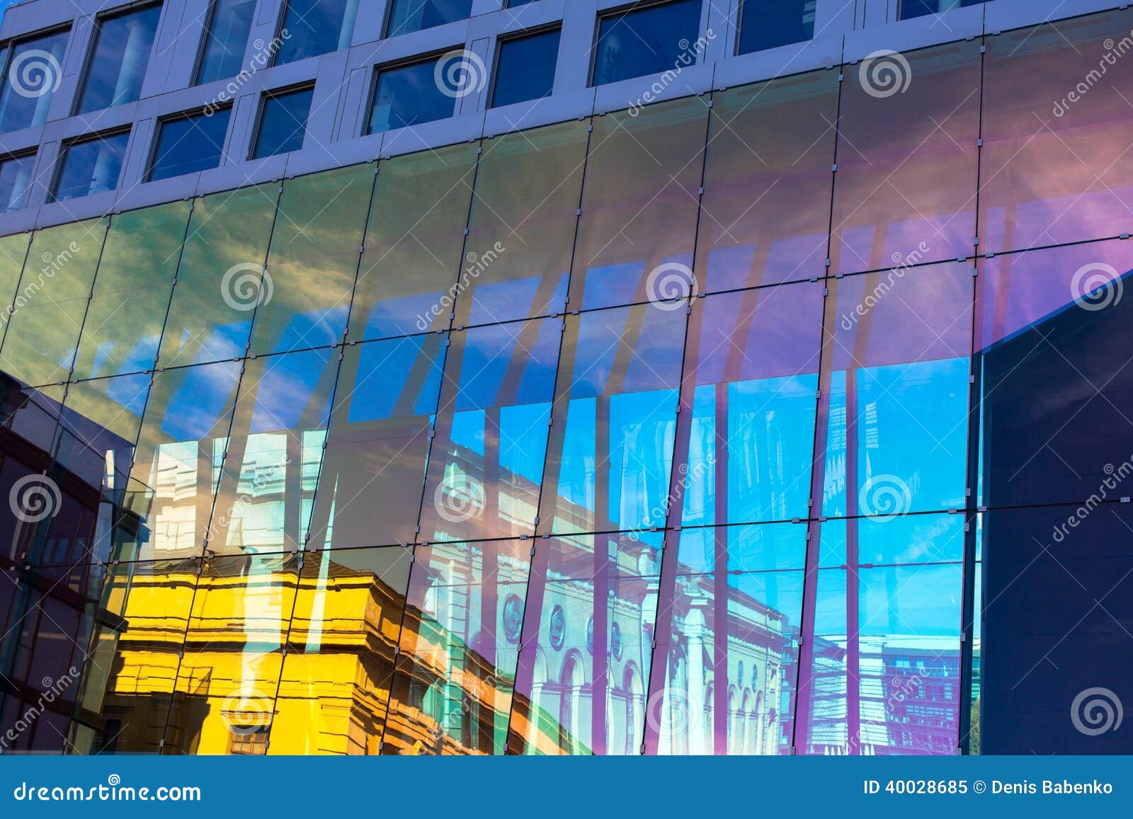 Modern Abstract Wall with Reflections Stock Image - Image of modern ...