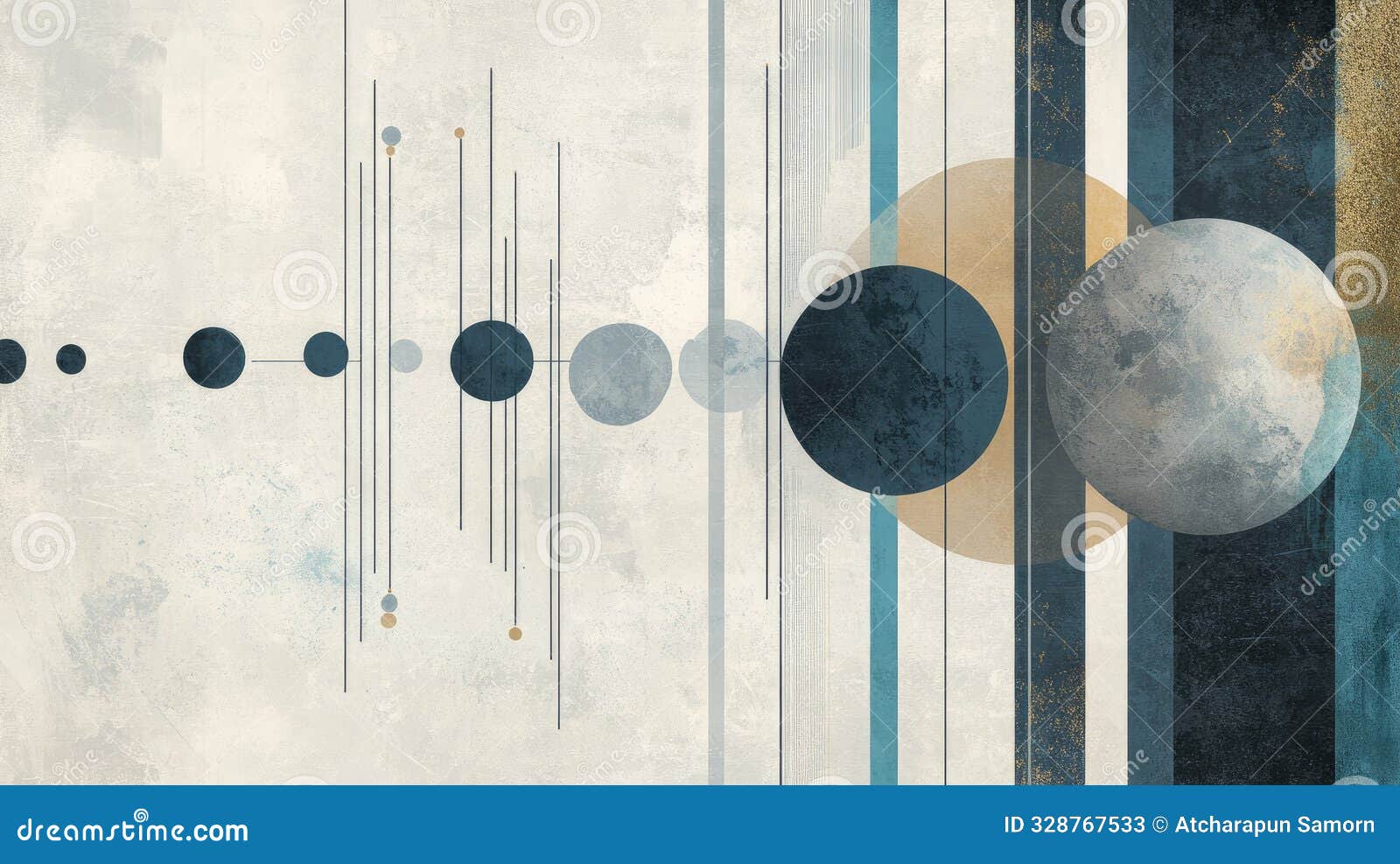 A Modern Abstract Wallpaper Depicting the Solar System in a Linear ...