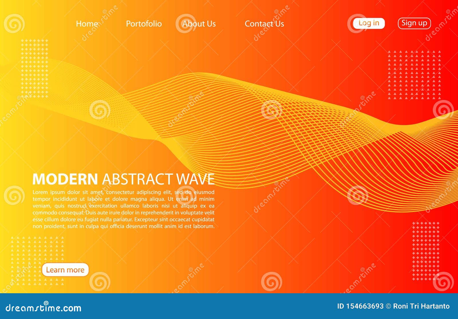 Modern Abstract Wave Background.Landing Page Abstract Wave Design Stock ...