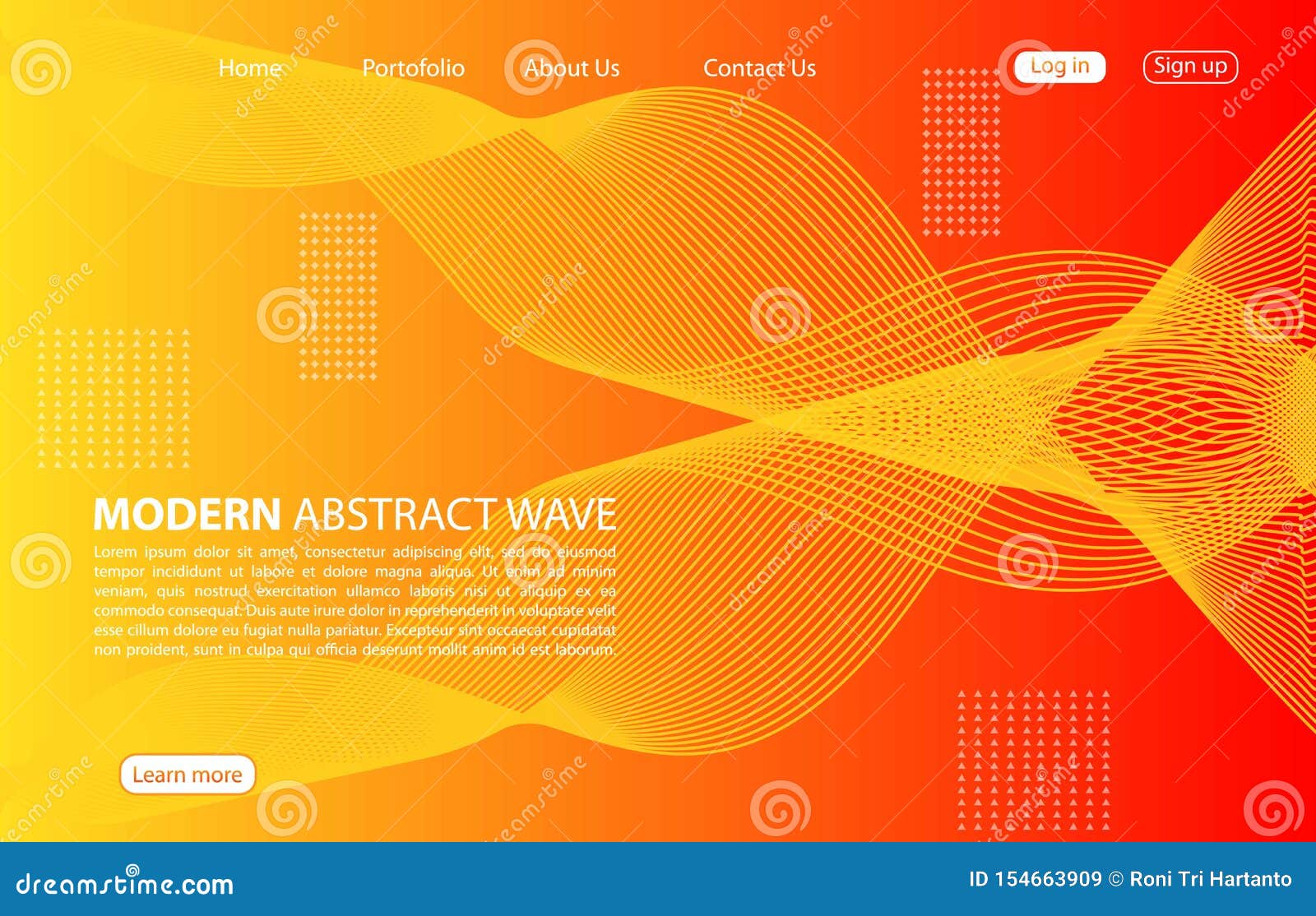 Modern Abstract Wave Background.Landing Page Abstract Wave Design Stock ...