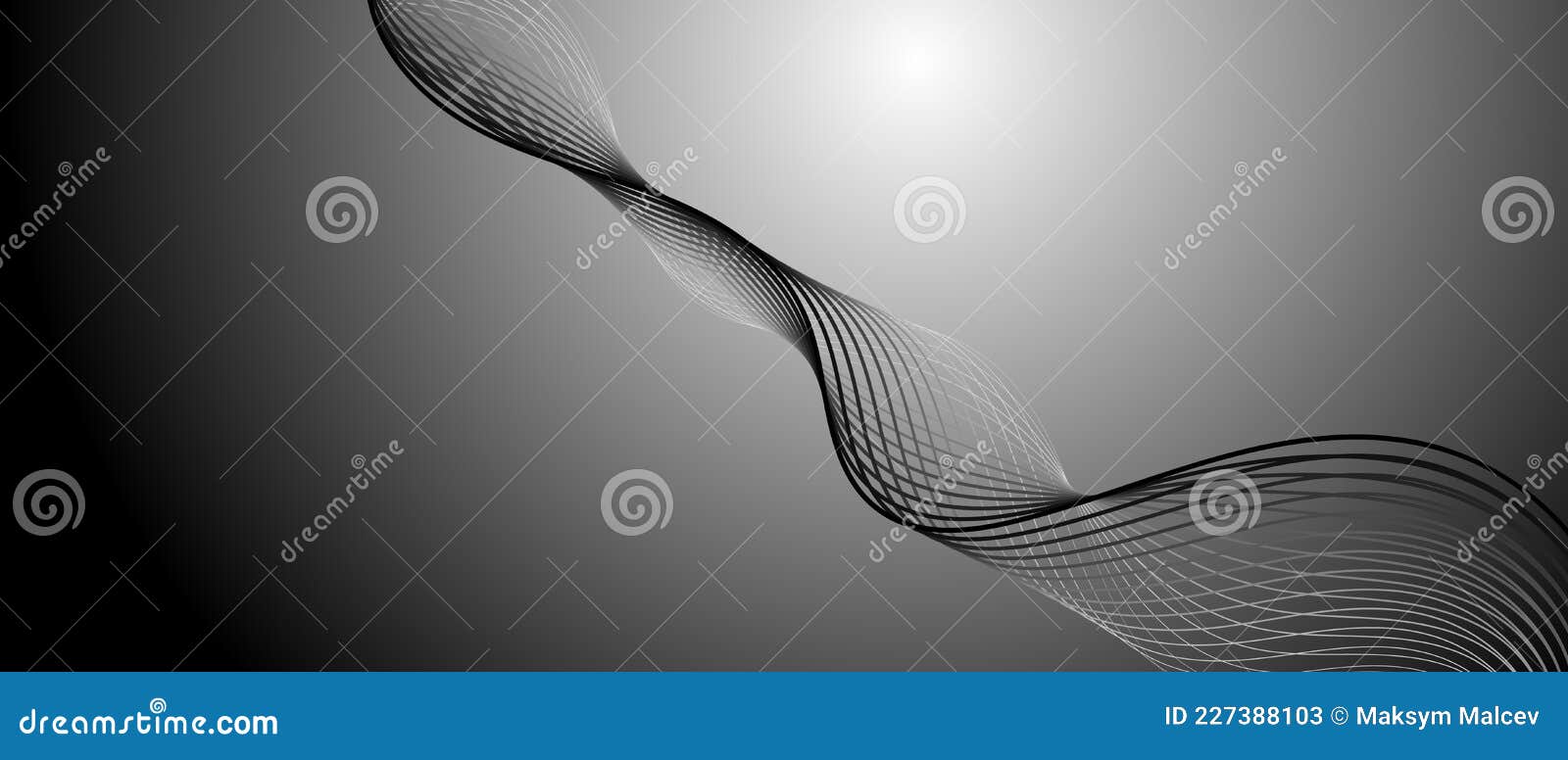 Modern Abstract Wave Lines on Black Background Vector Stock Vector ...