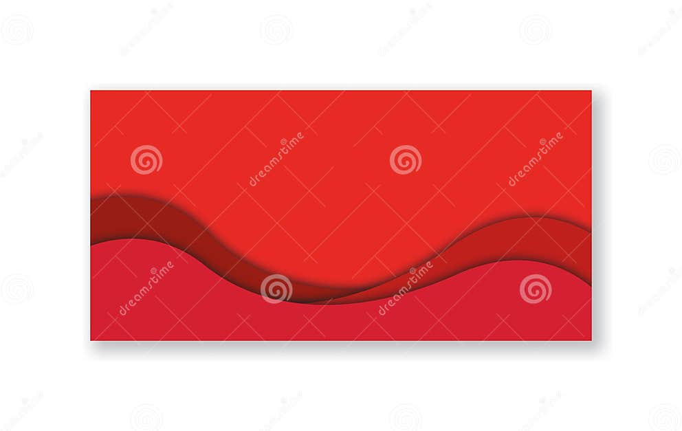 Modern Red Background with Beautiful Wave Pattern Stock Vector ...