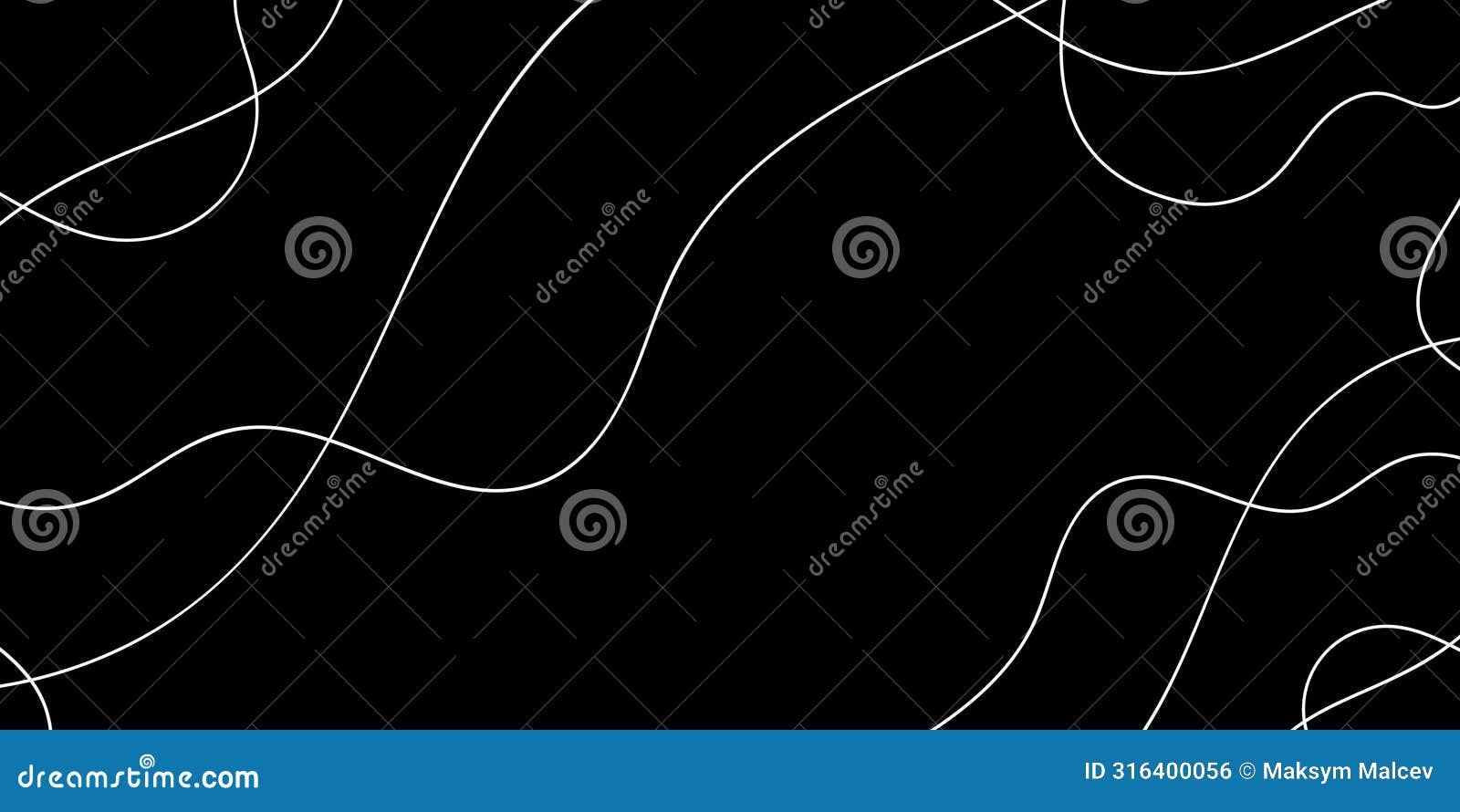 Modern Abstract Wavy Lines. Black and White Background. Abstract Luxury ...