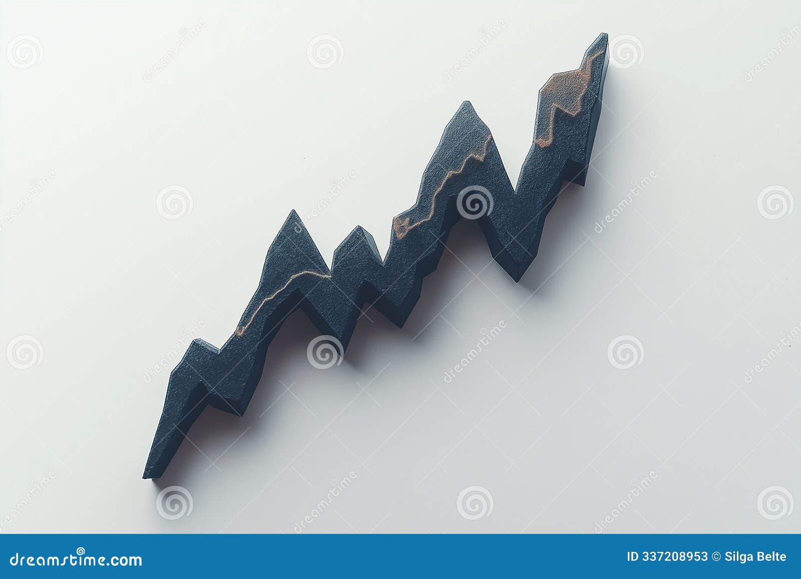 Modern Abstract Zigzag-shaped Line Chart Representing Fluctuations in ...