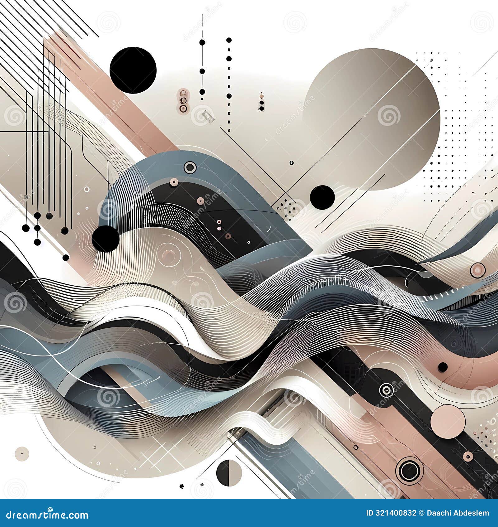 Abstract Art while Evoking Modernity and Design Trend. Stock ...