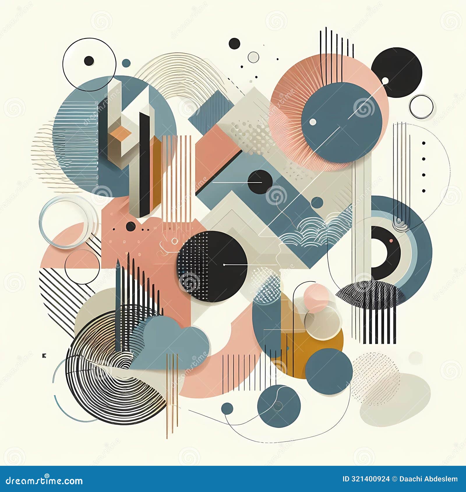 Abstract Art while Evoking Modernity and Design Trend. Stock ...