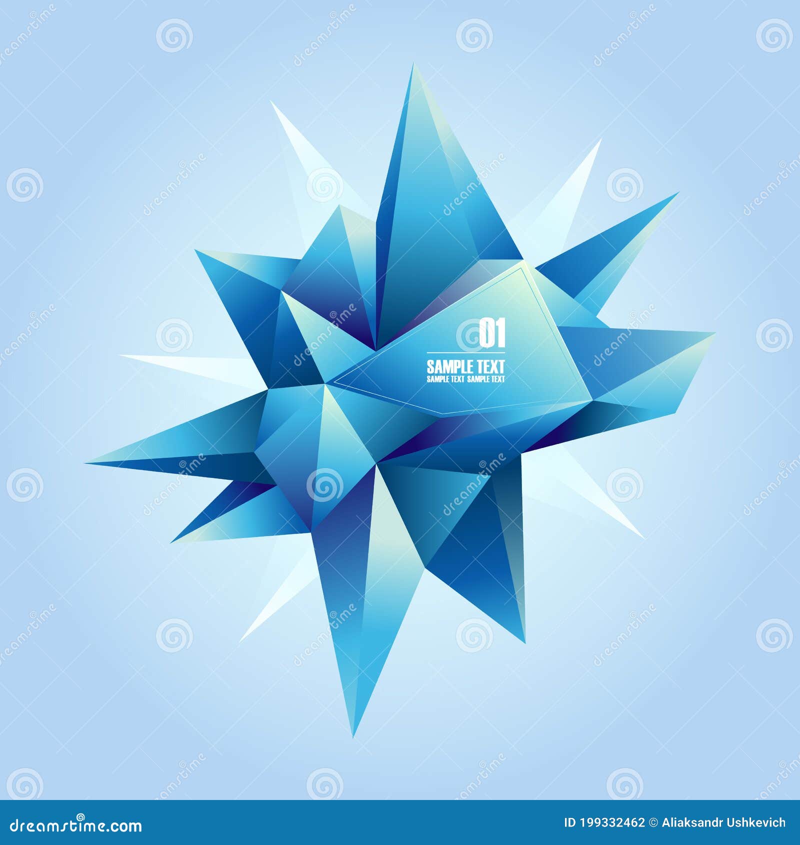 Modern Abstraction Triangle 3d Shape Background Stock Vector ...