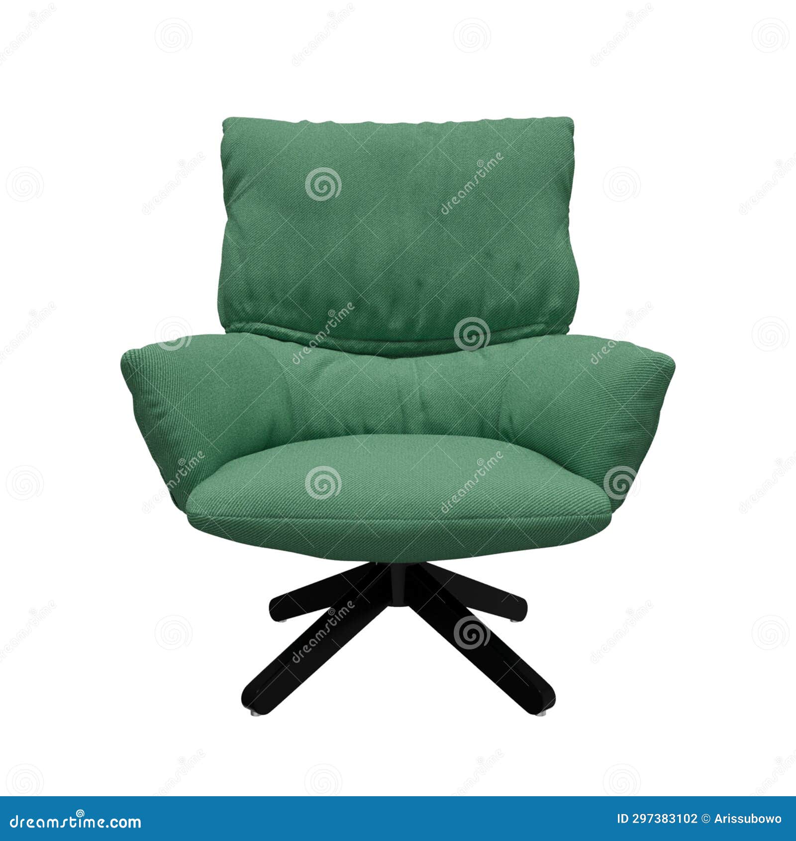 Modern Accent Chairs Front View 3 D Rendering. High Quality Transparent ...