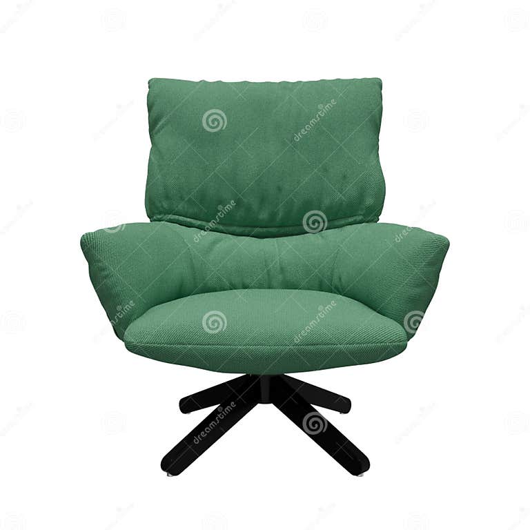 Modern Accent Chairs Front View 3 D Rendering. High Quality Transparent ...