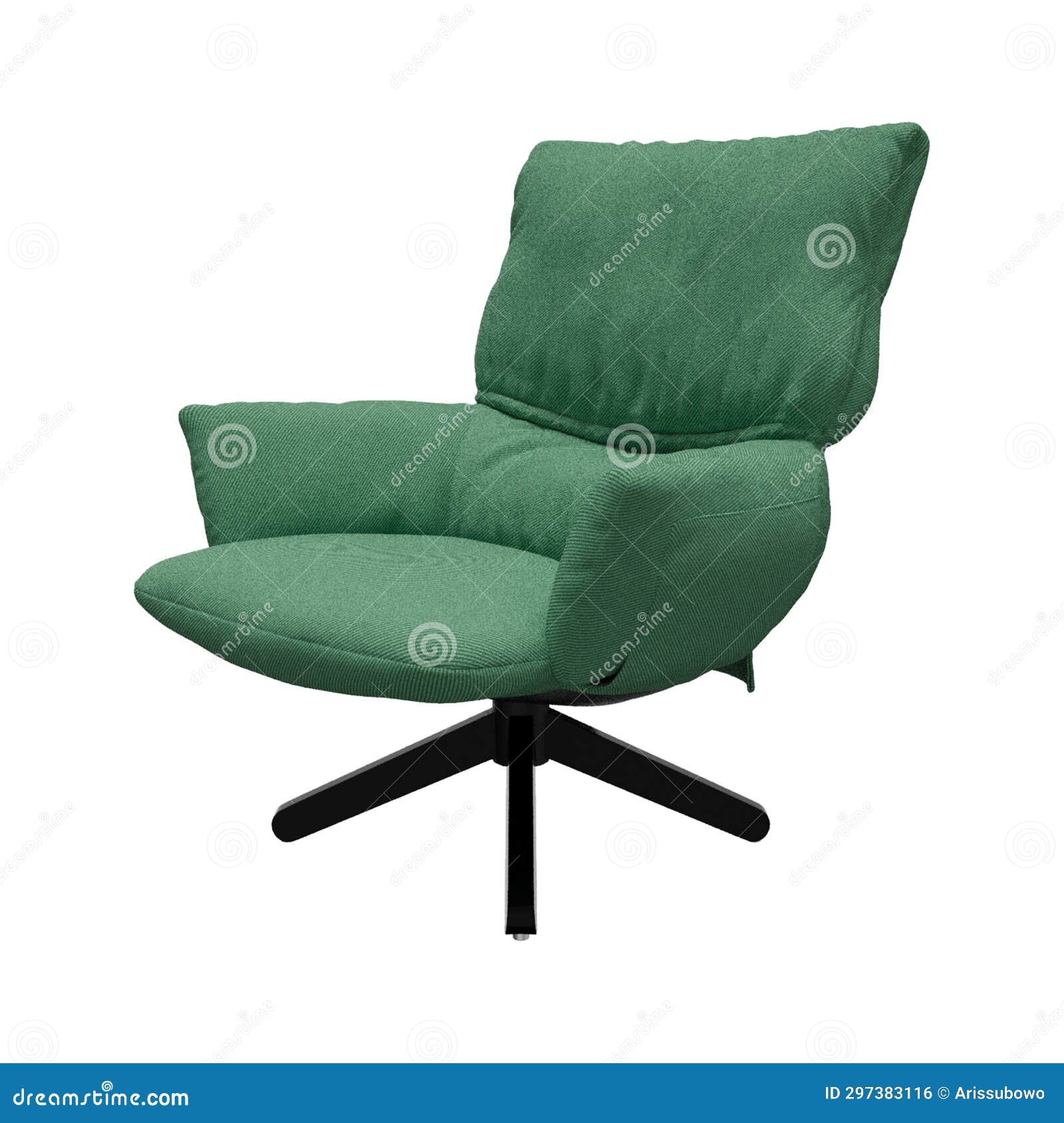 Modern Accent Chairs Front View 3 D Rendering. High Quality Transparent ...