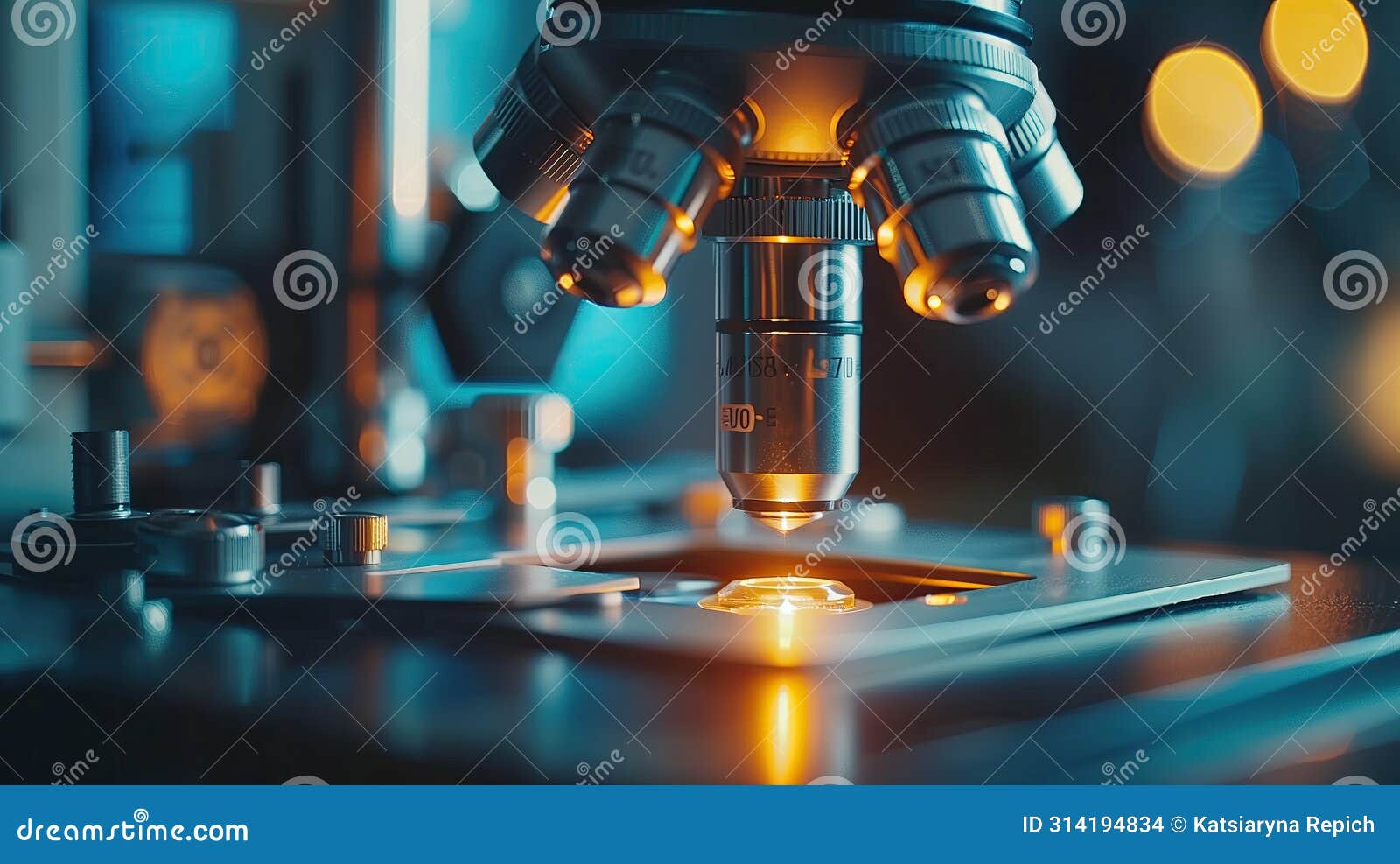 Modern Advanced Science Research Microscope Biological Chemical ...