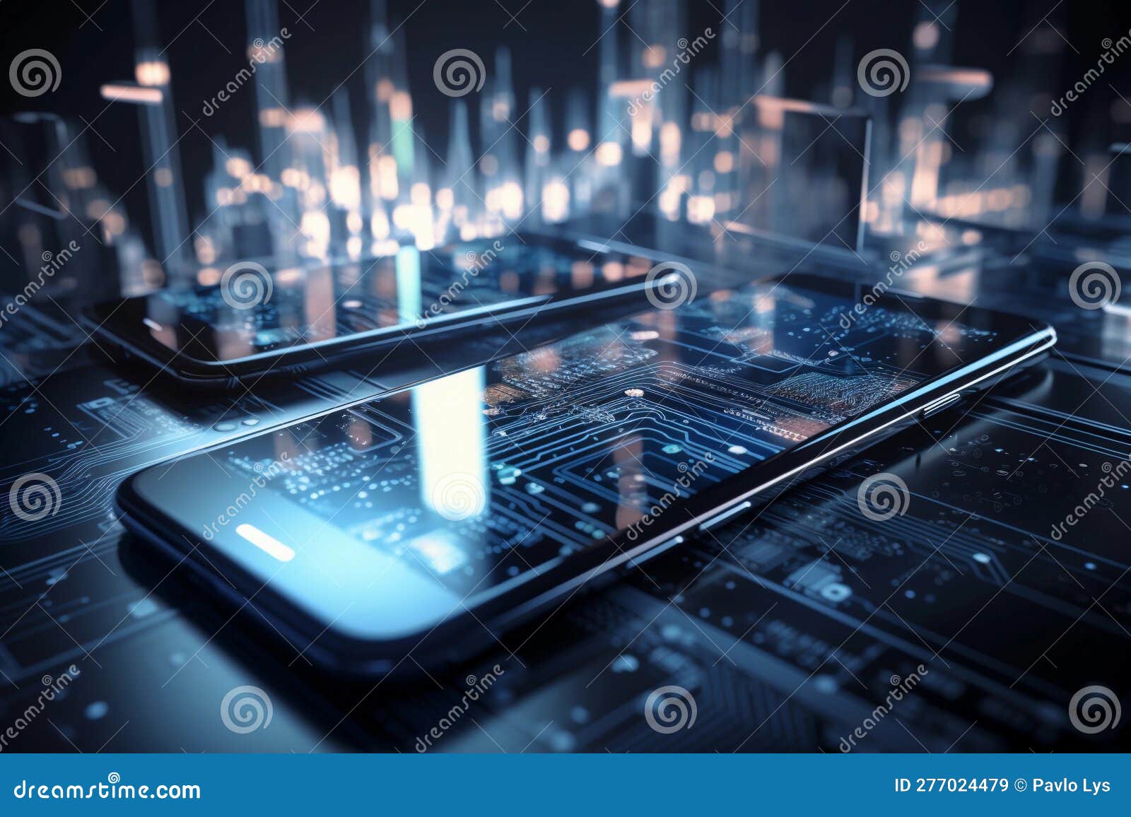 Modern and Advanced Technologies. AI Generated Stock Illustration ...