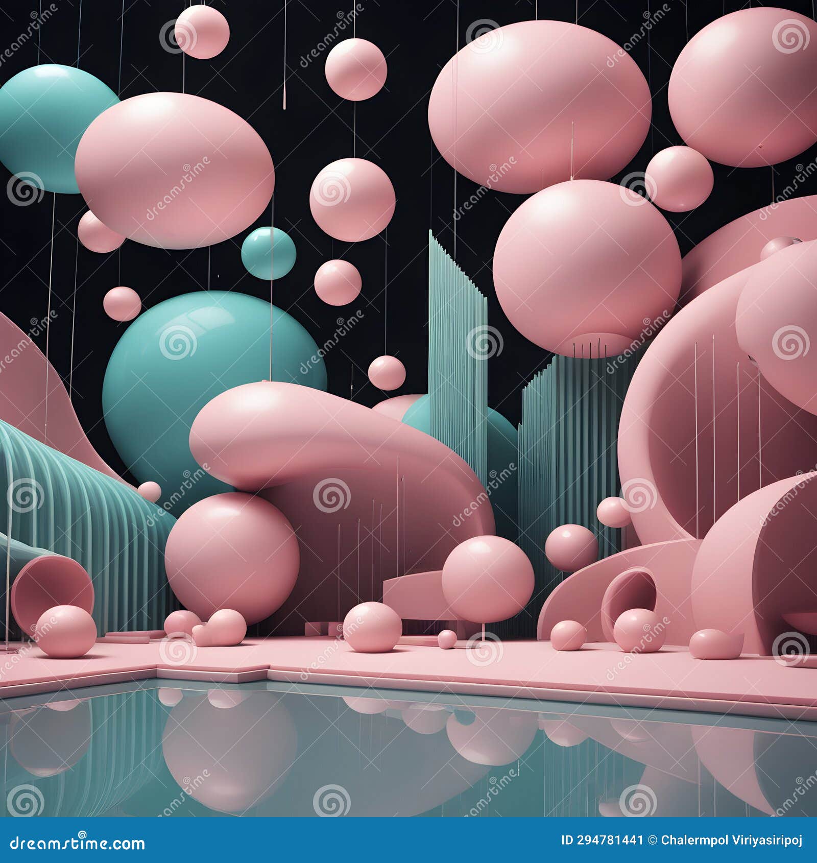 Modern Aesthetic Background in Studio Pastel Pink-blue. Stock ...