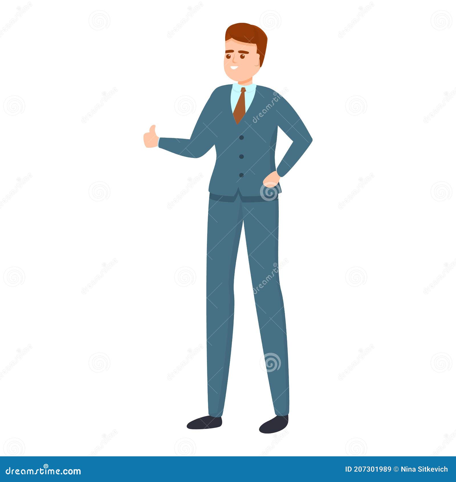 Modern Agent Icon, Cartoon Style Stock Illustration - Illustration of ...