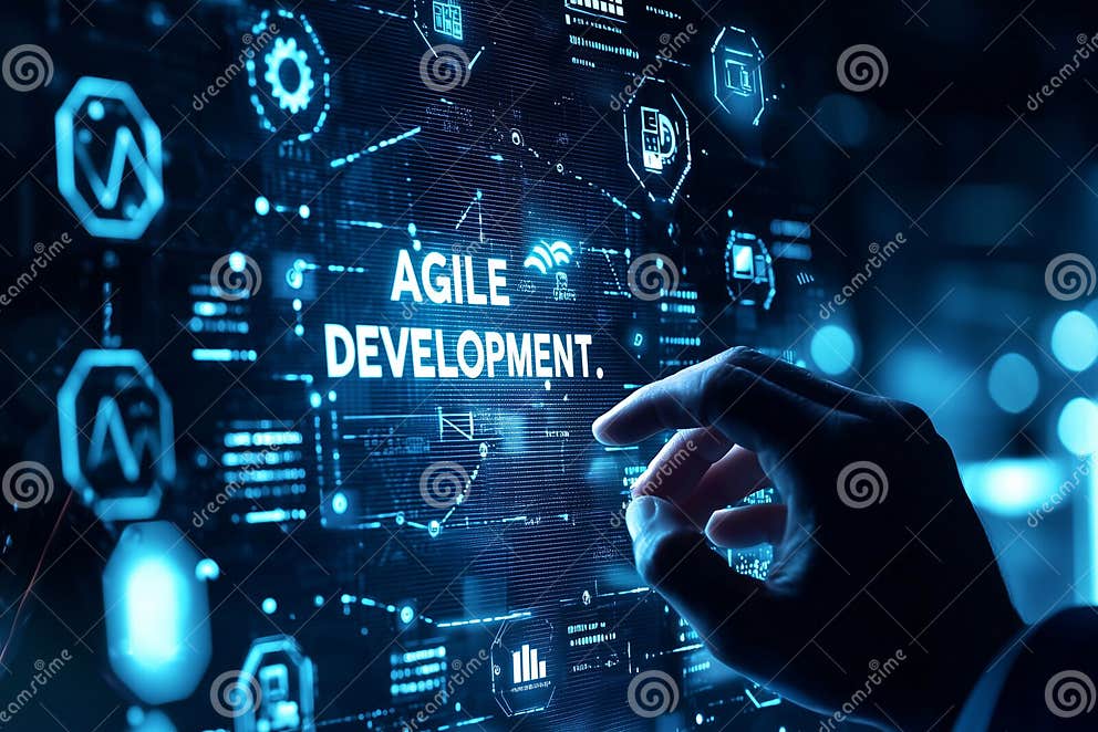 Modern Agile Development Concepts Stock Illustration - Illustration of ...