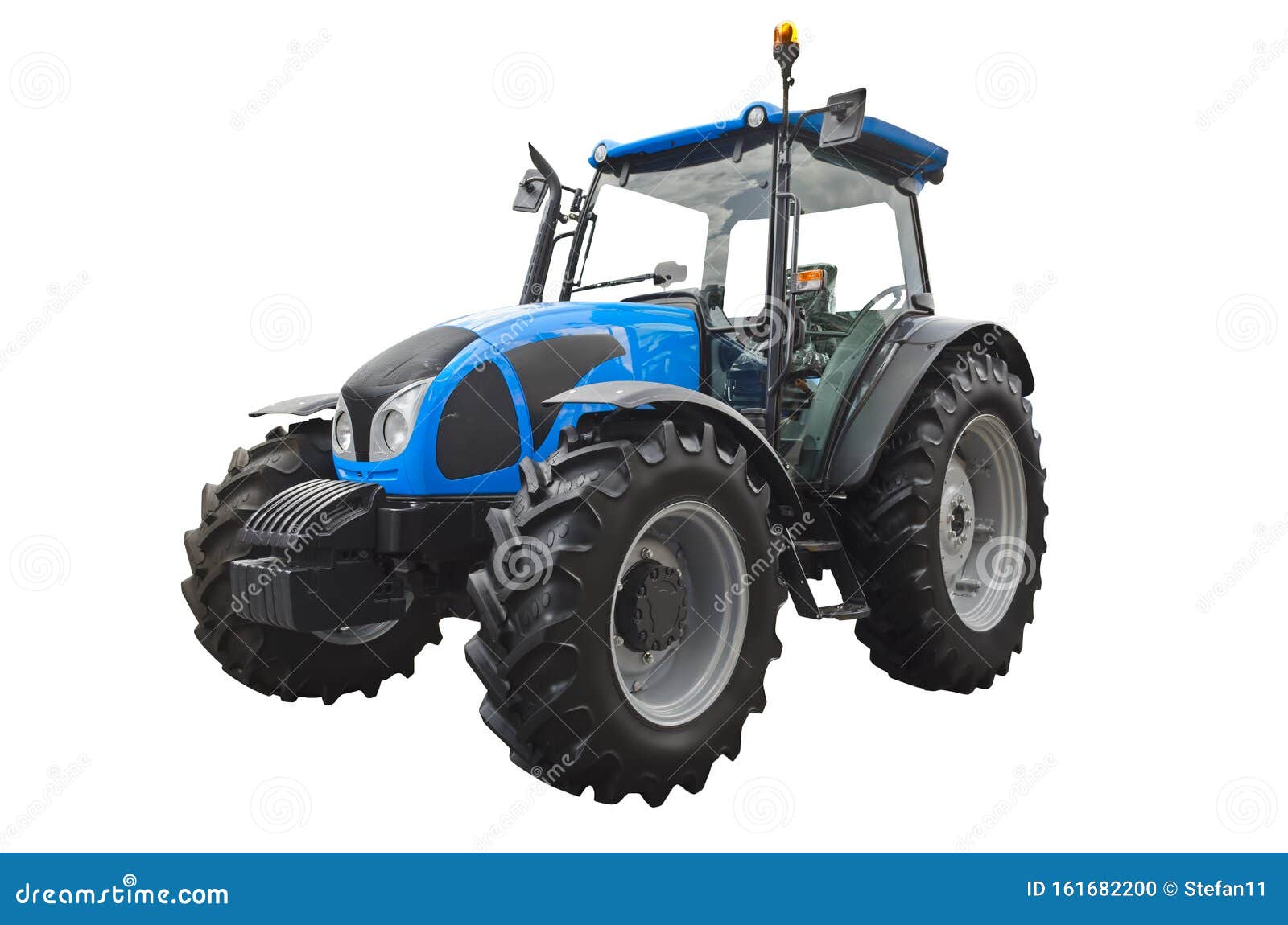 Modern Agricultural Tractor, Front View Stock Photo - Image of ...