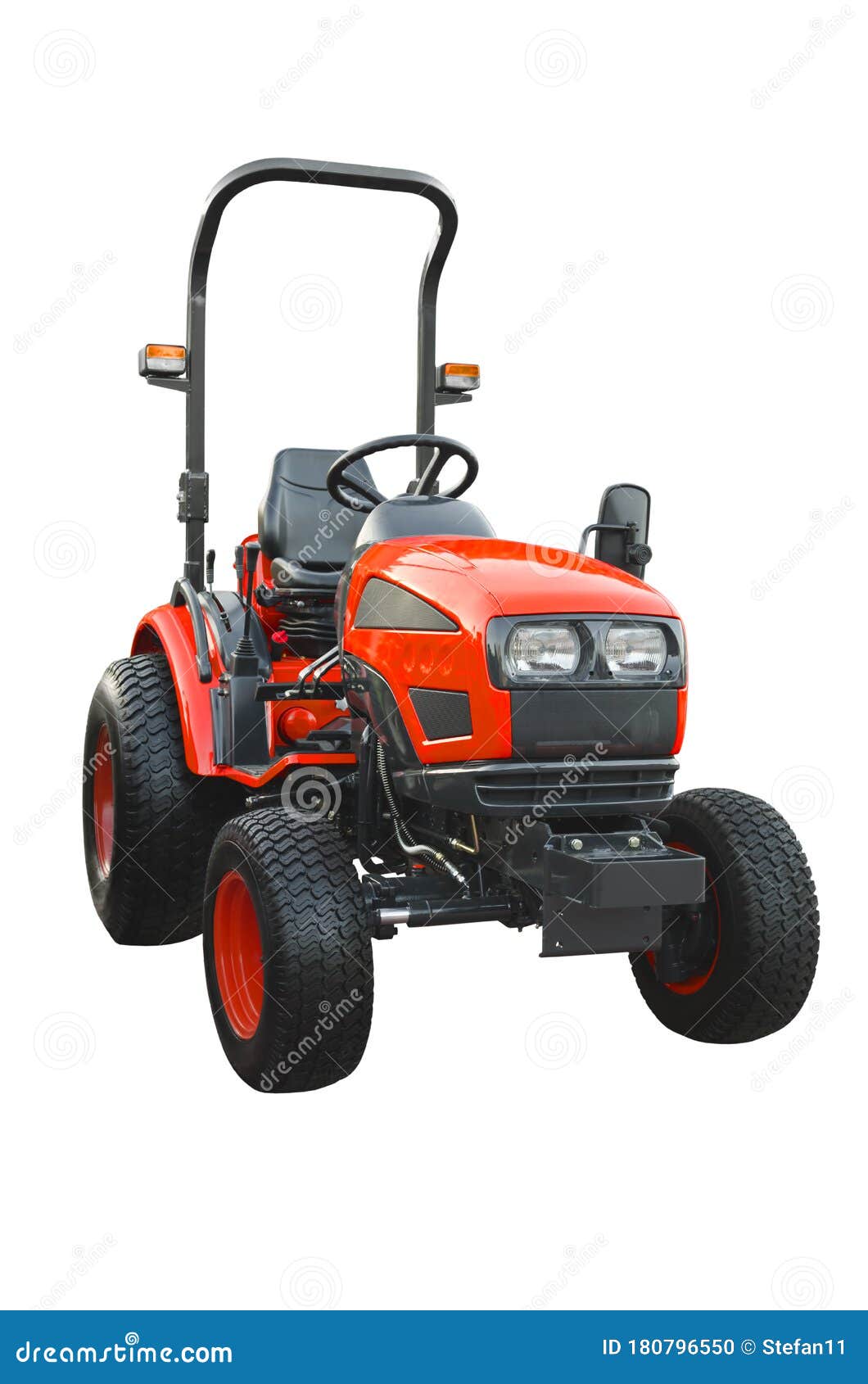 Modern Agricultural Tractor, Front View Stock Photo - Image of industry ...